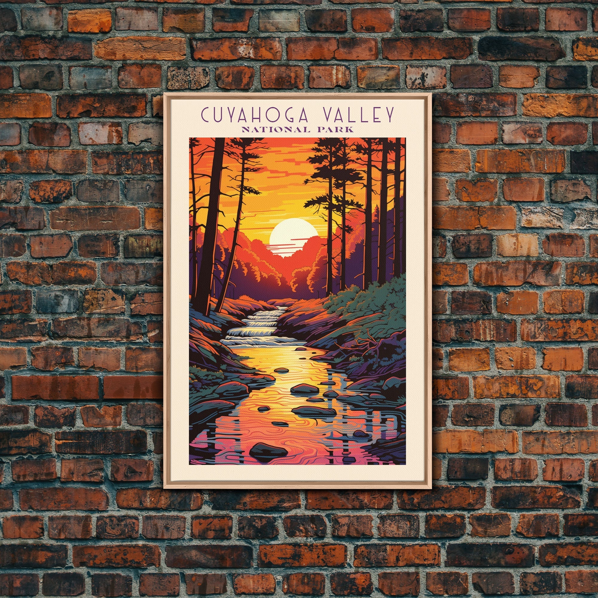 Cuyahoga Valley National Park Ohio Travel Art, National Park Print, Mi