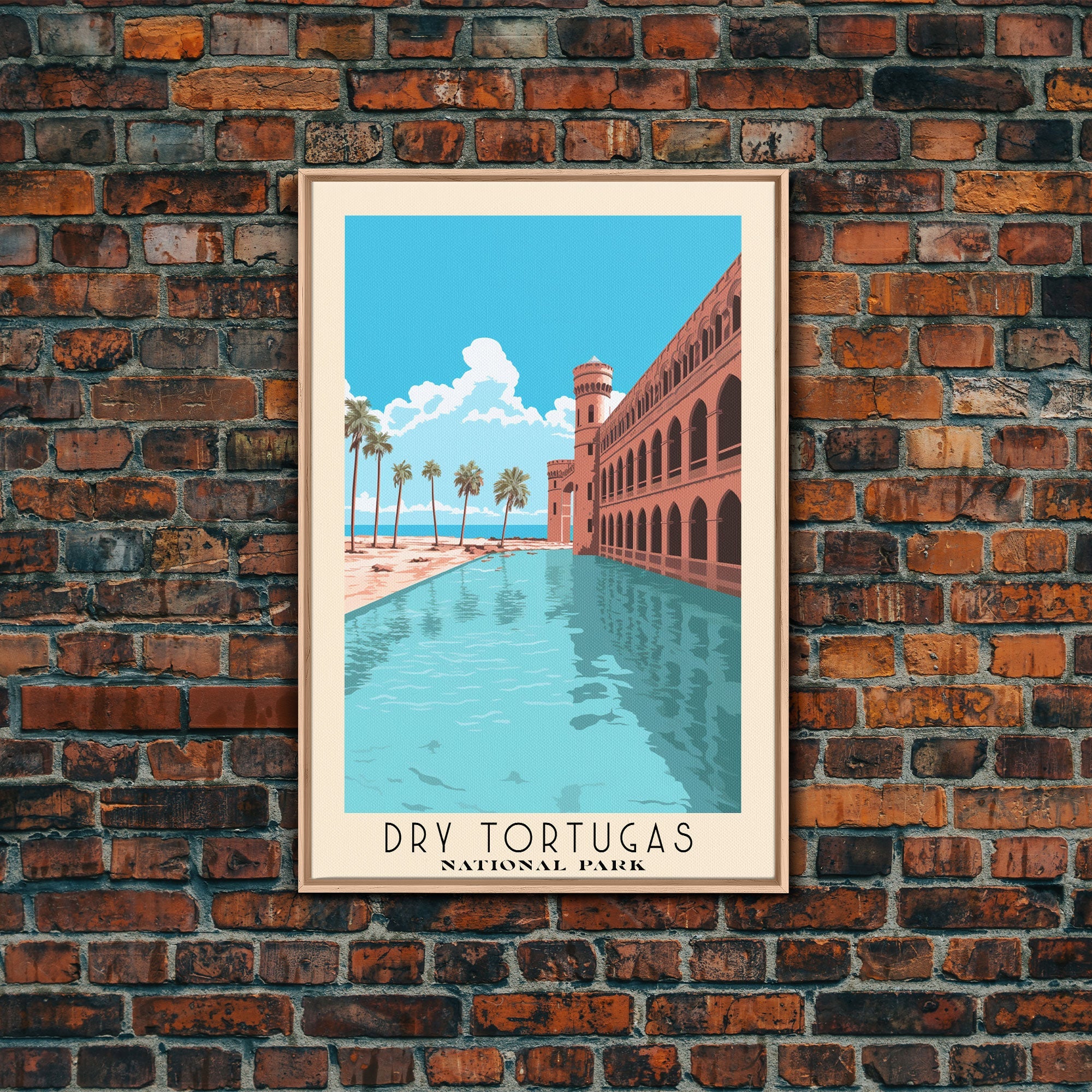 Dry Tortugas National Park Florida Travel Art, National Park Print, Mi