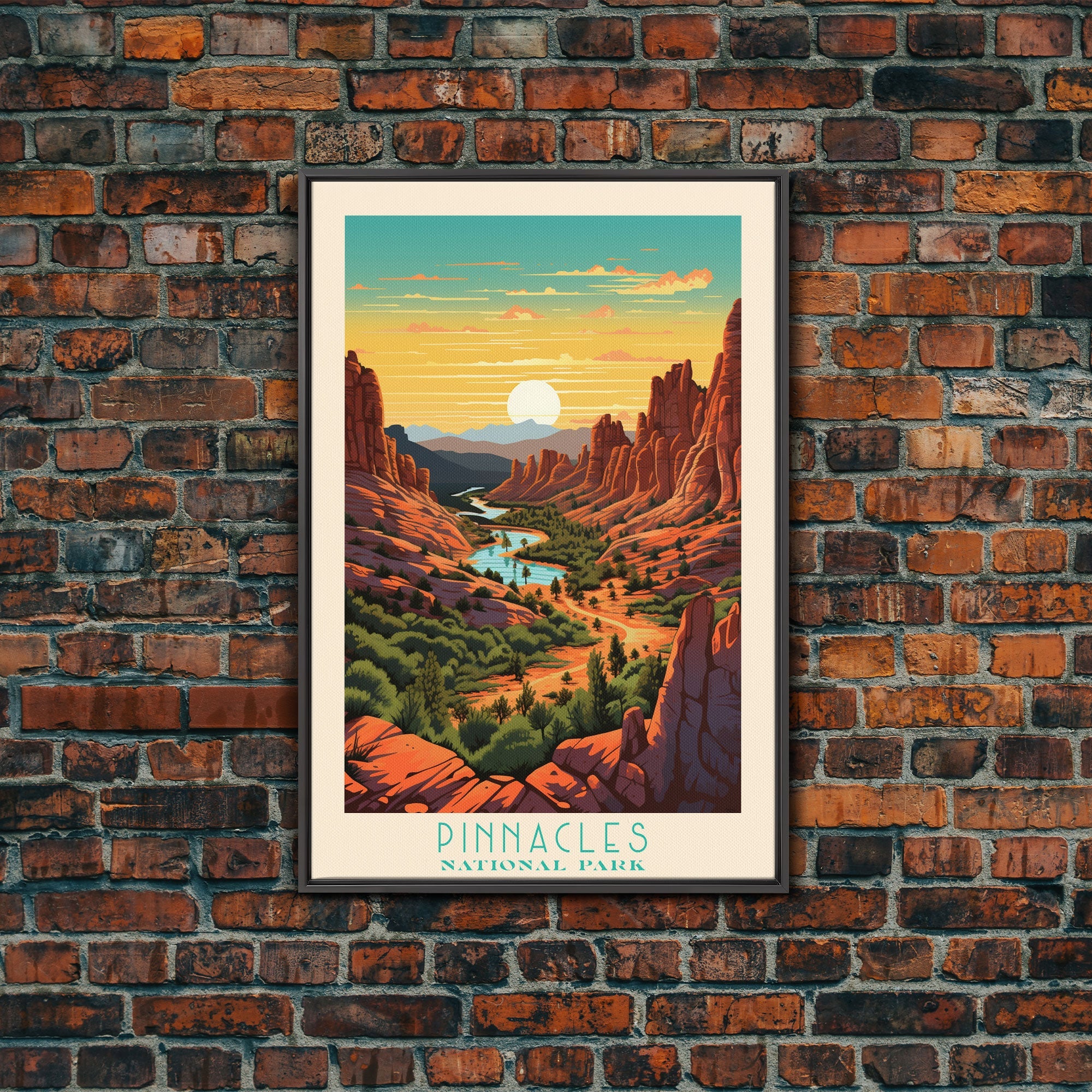 Pinnacles National Park, California Travel Art, National Park Print, M