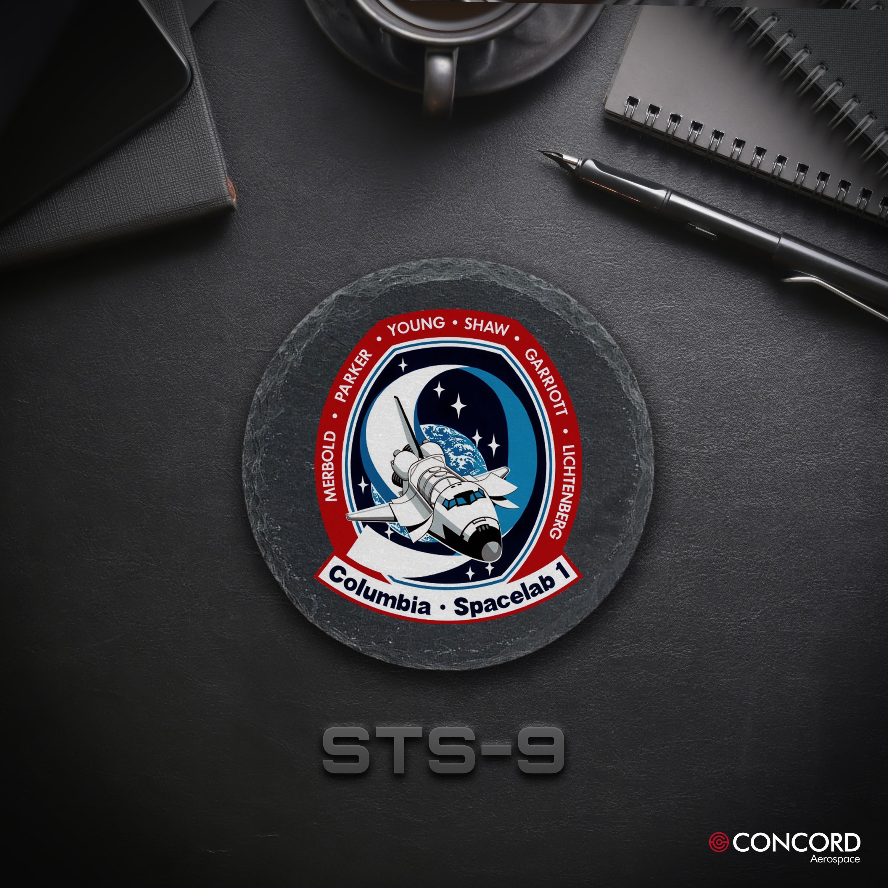 STS - 9 SPACE SHUTTLE - SLATE COASTER