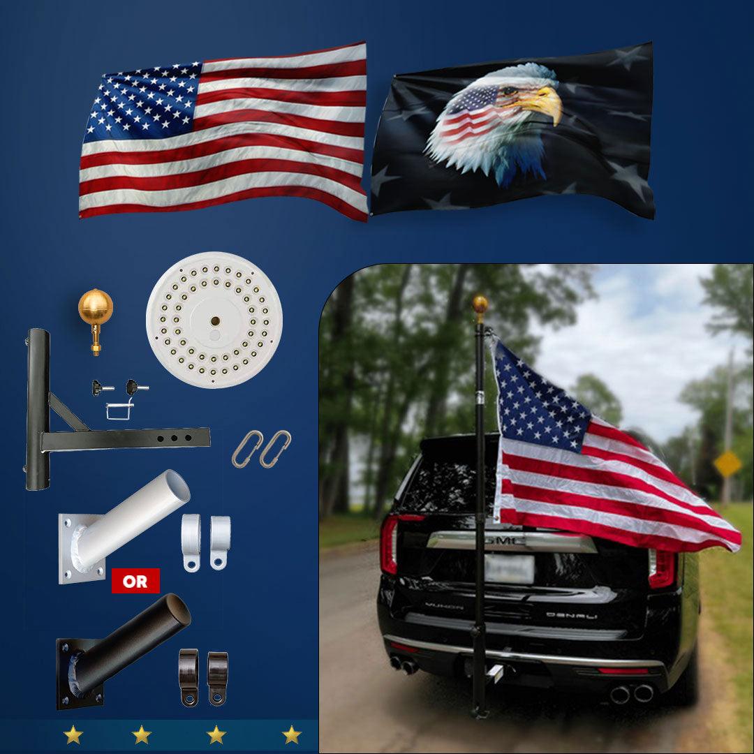 Skip Bedell's Outrigger Flagpole Kit | Home & Go Wall-Mount Set