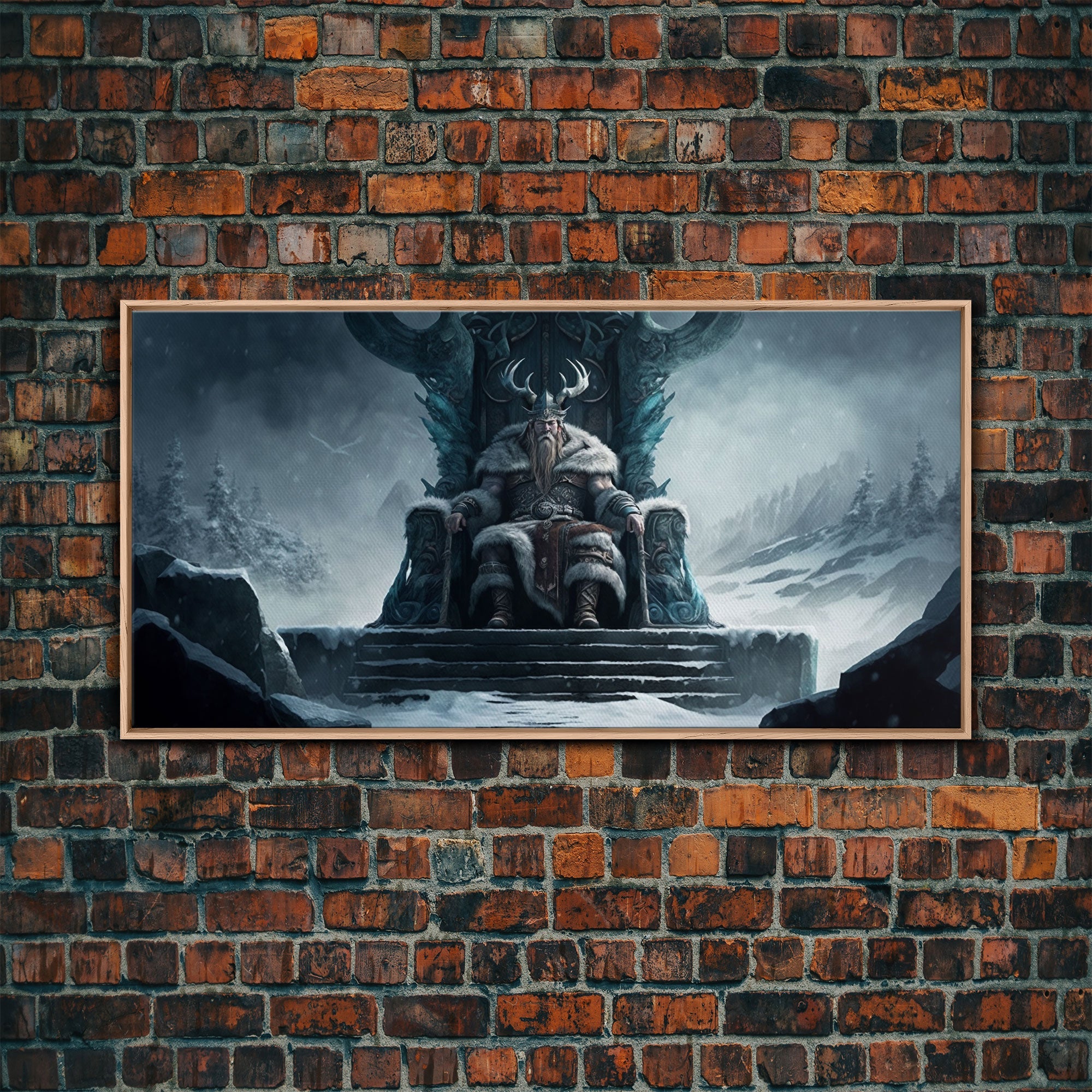 Odin Surveying The Realms on Hlidskjalf The High Seat, Norse Mythology