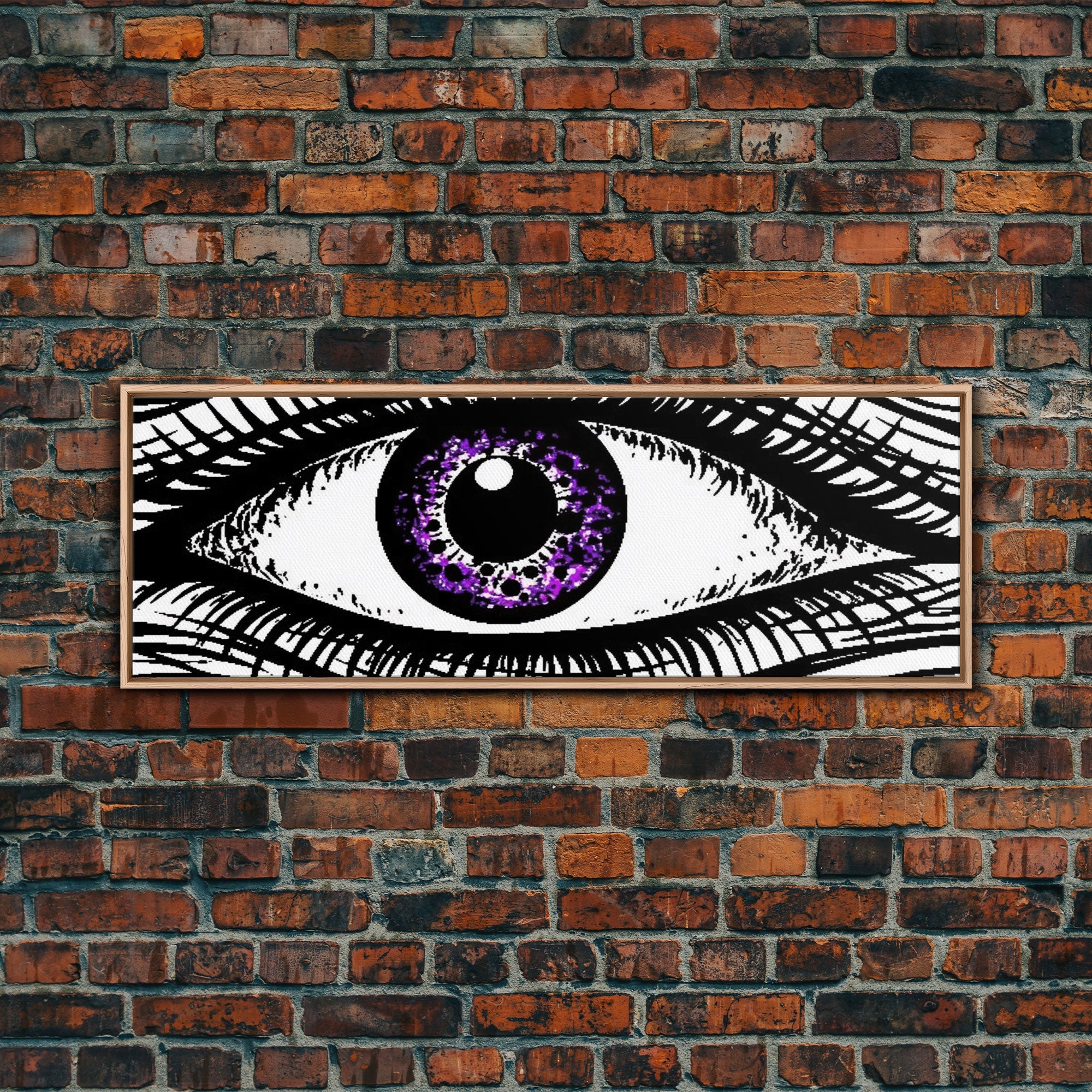 Big Eye Art, Line Art Print, Canvas Print, Eye Canvas Art, Eye Art Ori