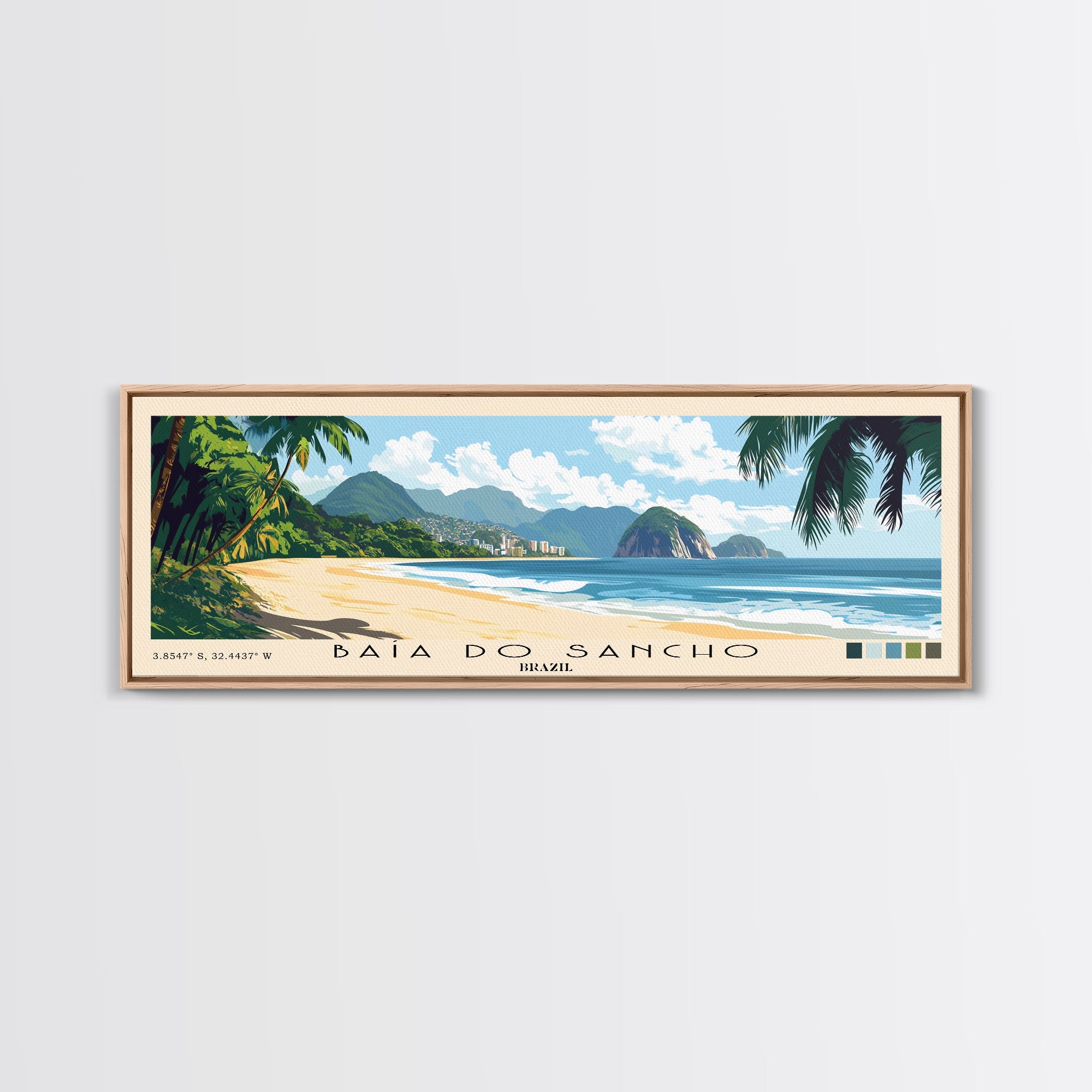 Baía do Sancho, Brazil Panoramic Print, Vacation Gift, Brazil Wall Art