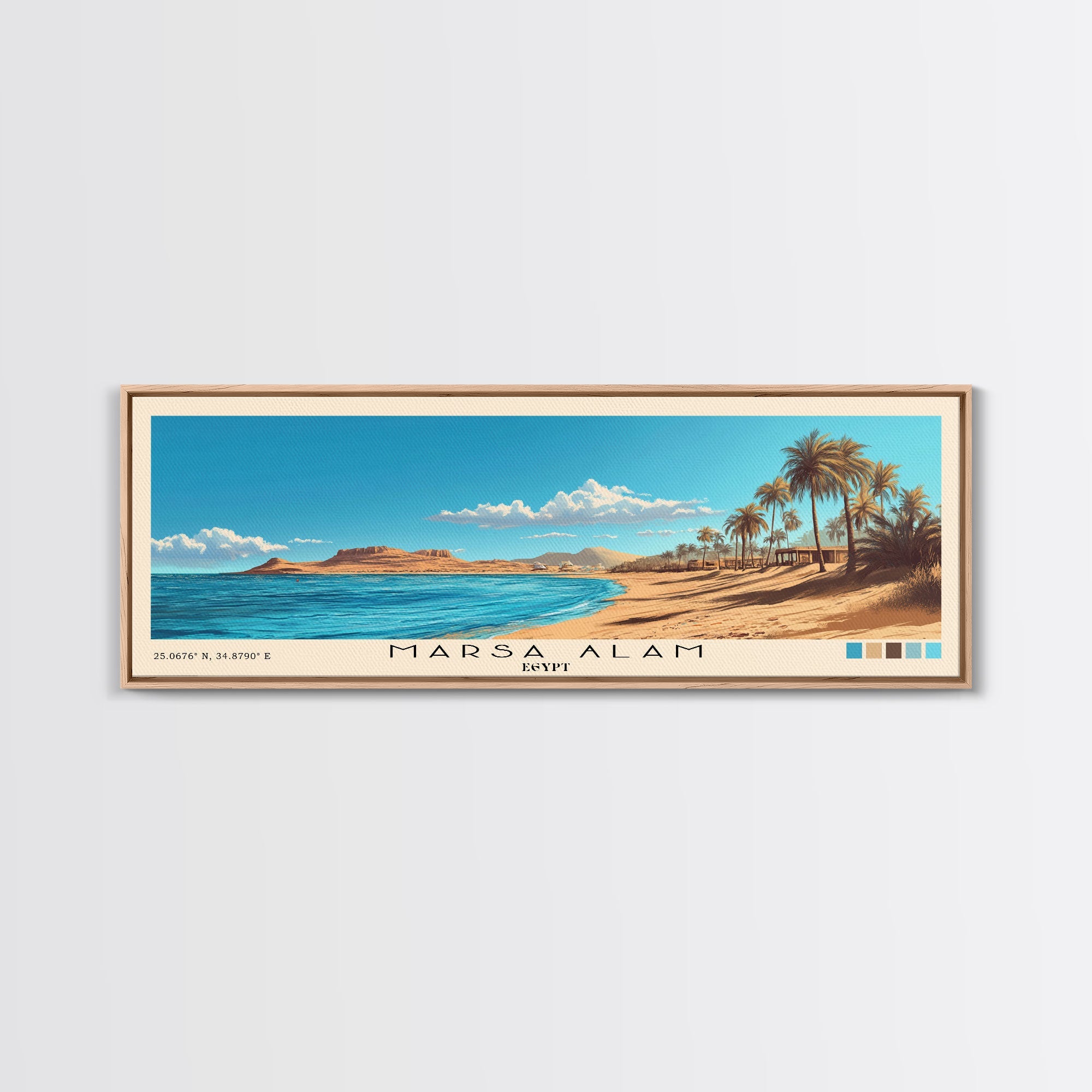 Marsa Alam, Egypt Panoramic Print, Vacation Gift, Egypt Wall Art, Beac