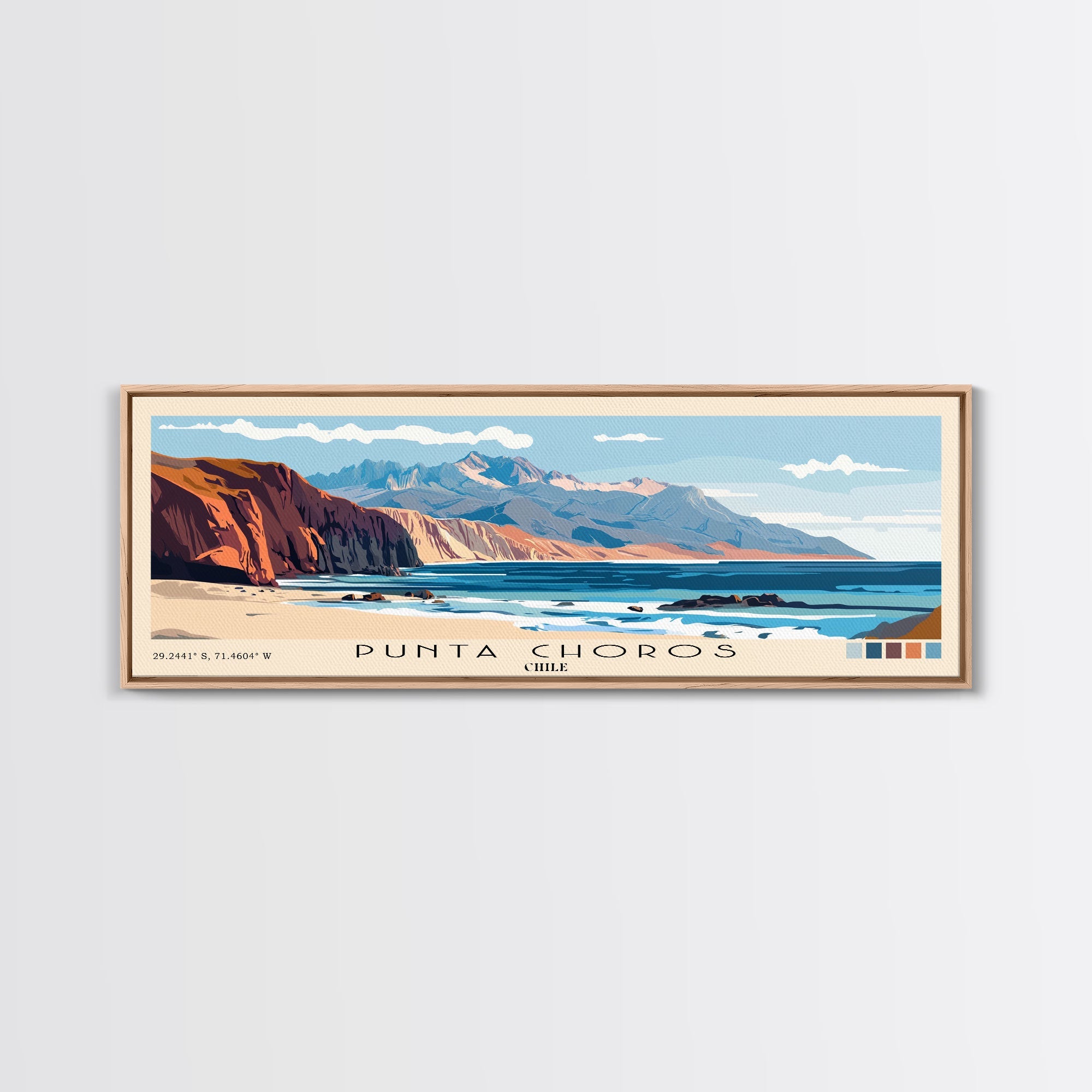 Punta Choros, Chile Panoramic Print, Vacation Gift, Chile Wall Art, Be
