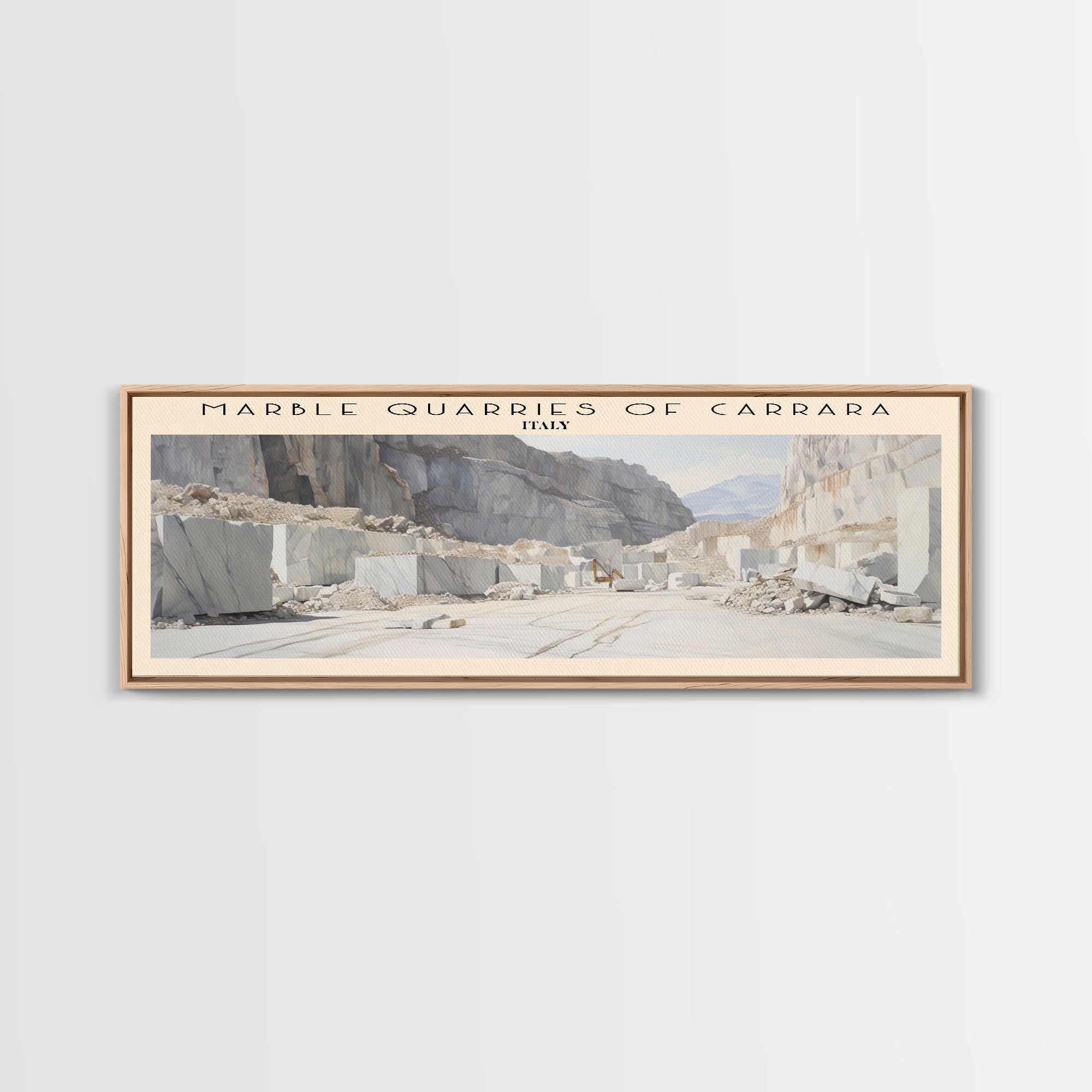 Marble Quarries of Carrara COUNTRY | Framed Travel Poster Canvas Print
