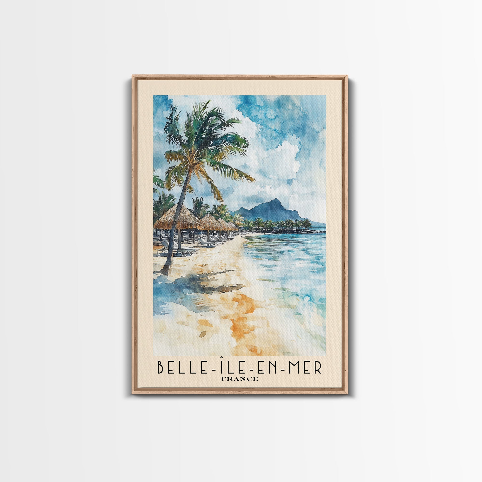Belle-Île-en-Mer, France Watercolor Print, Vacation Gift, France Wall