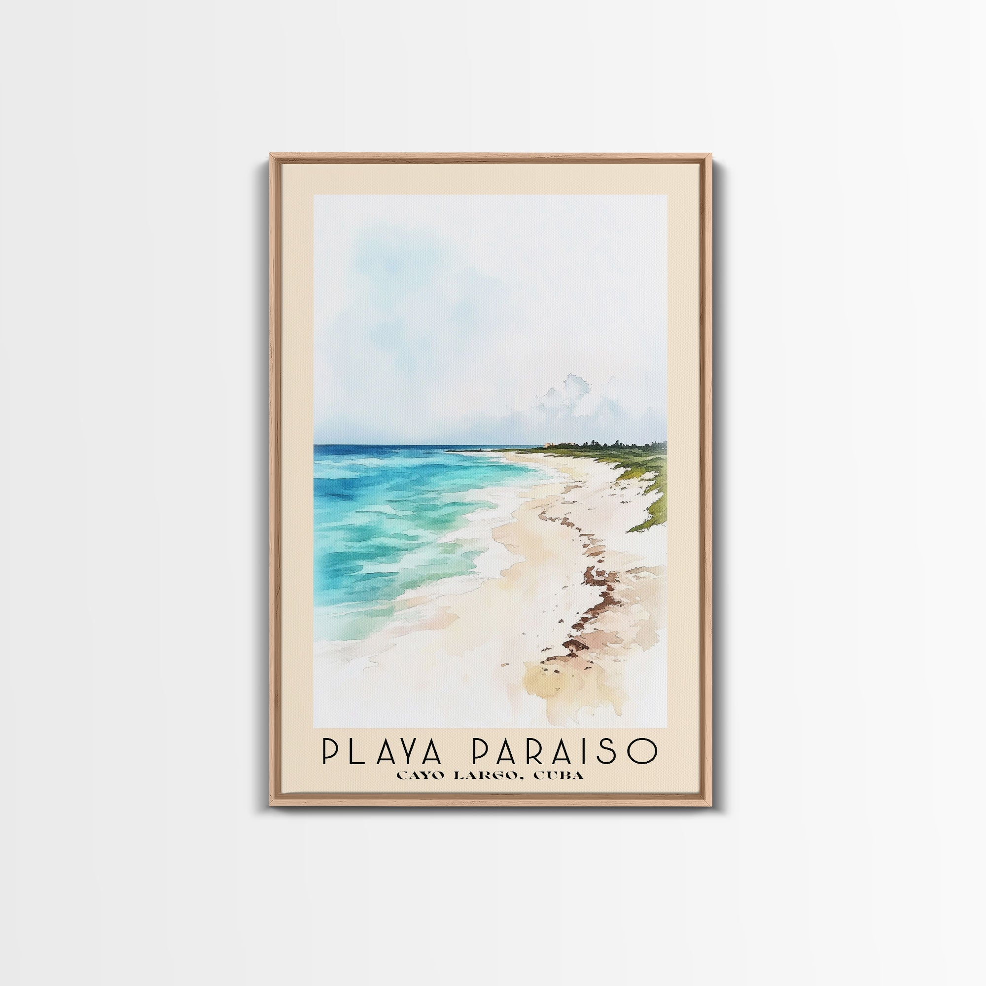 Playa Paraiso, Cayo Largo, Cuba Watercolor Print, Vacation Gift, Cayo