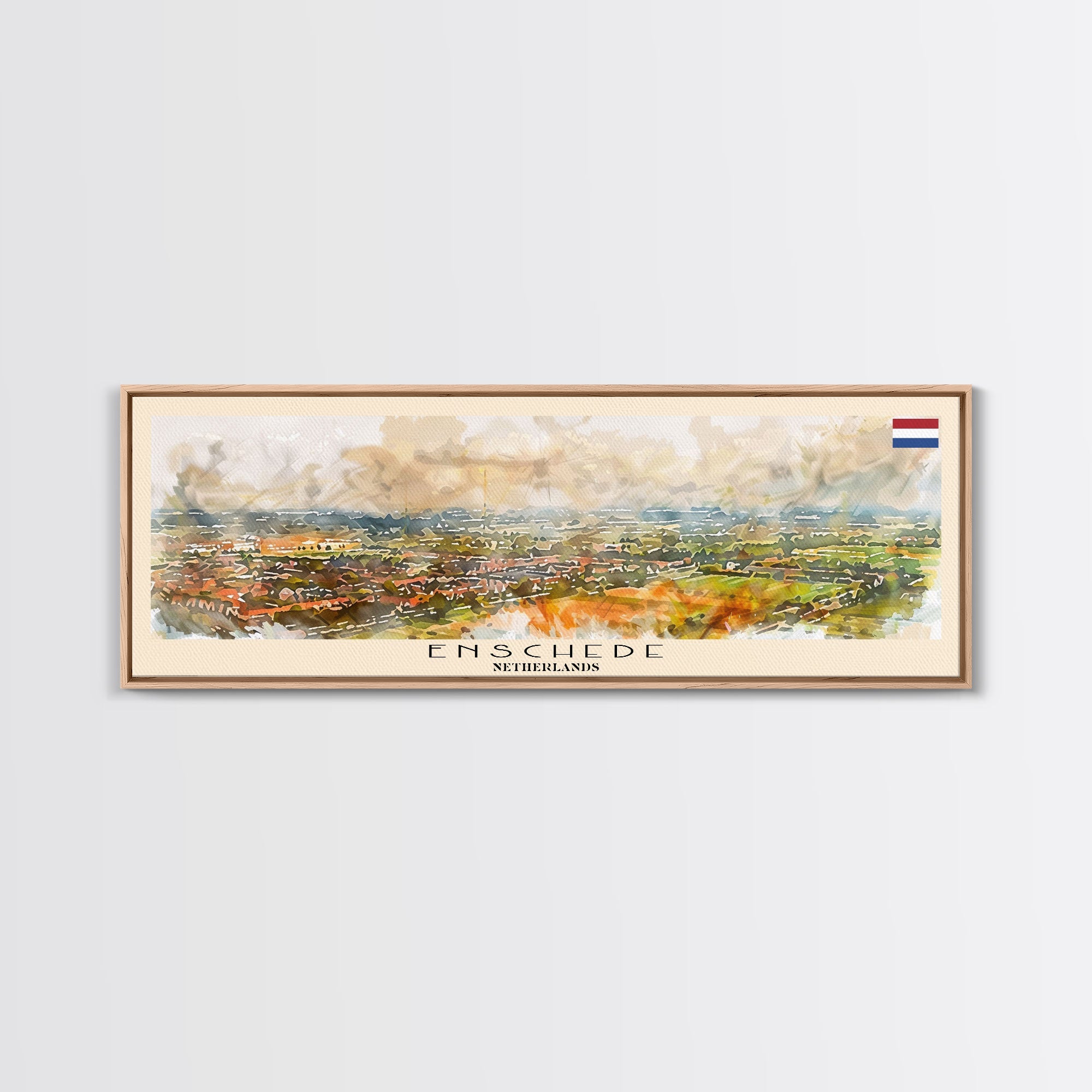 Enschede Netherlands Wall Art, Panoramic Travel Poster, Panoramic Fram