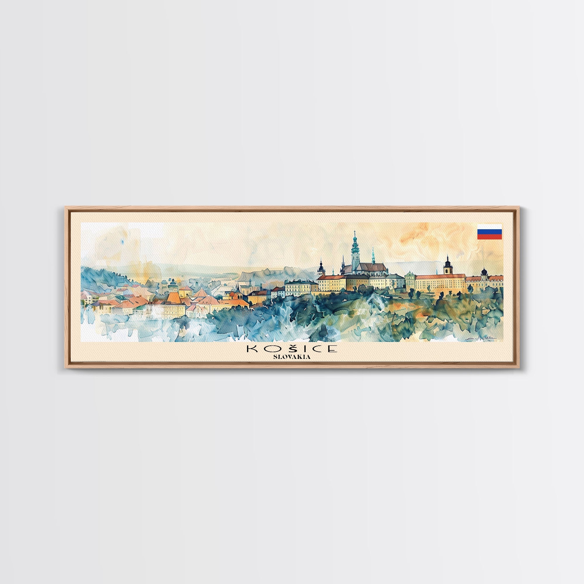 Kosice Slovakia Travel Art, City Art, Framed Canvas Print or Metal Wal