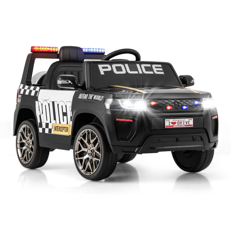 12V Kids Ride on Police Car with Remote and Siren Flashing Lights
