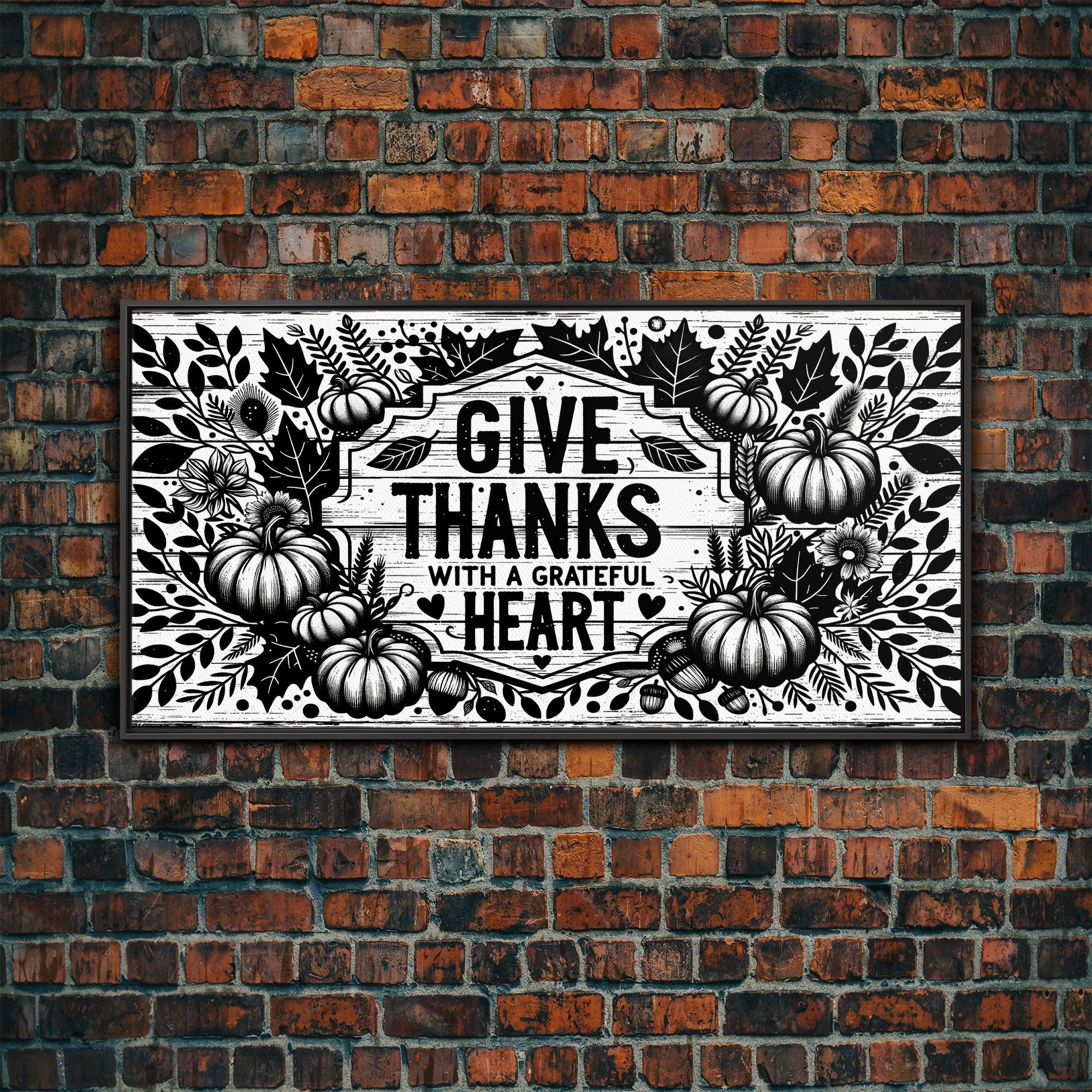 Give Thanks With A Grateful Heart Modern Farmhouse Wall Decor, Dining