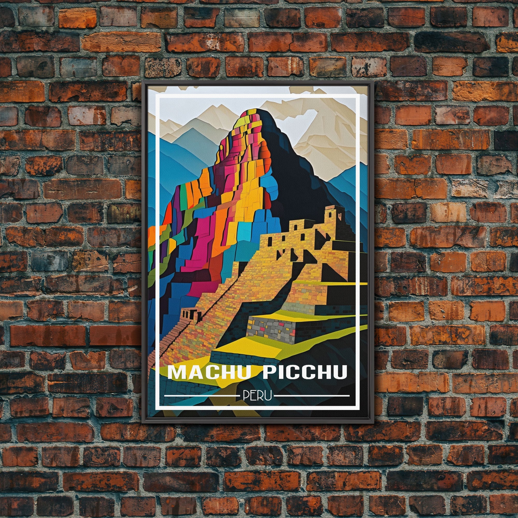 Machu Picchu Wall Art, Peru Poster, South America Wall Print, Travel W