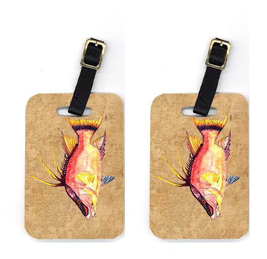 Pair of Hog Snapper Luggage Tags