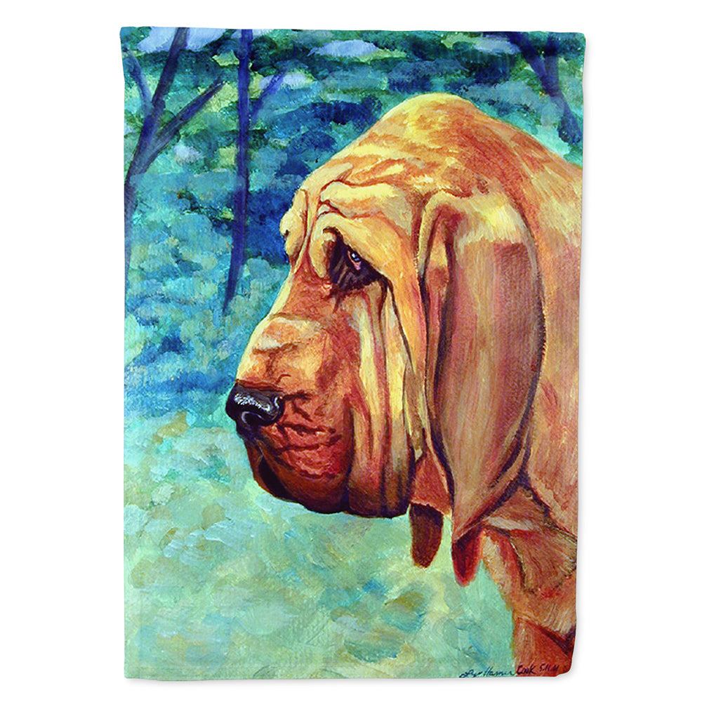 Bloodhound Thoughtful Flag Canvas House Size