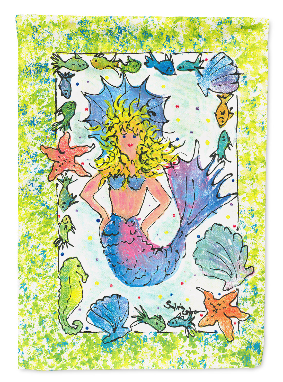 Mermaid Flag Canvas House Size