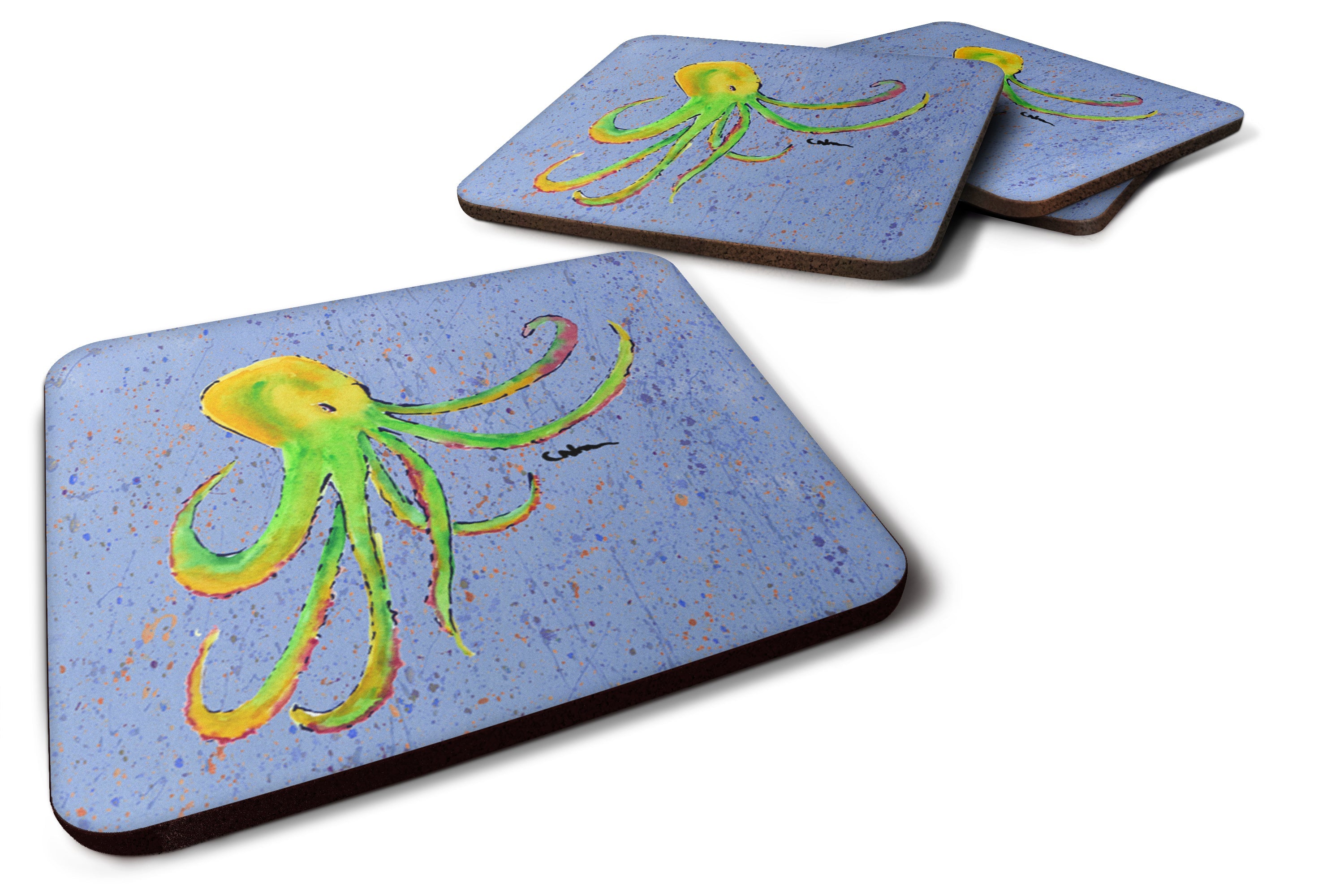 Set of 4 Octopus Foam Coasters