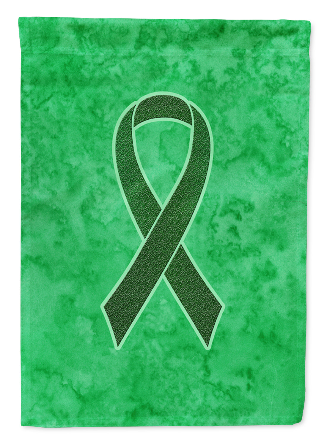 Emerald Green Ribbon for Liver Cancer Awareness Flag Canvas House Size