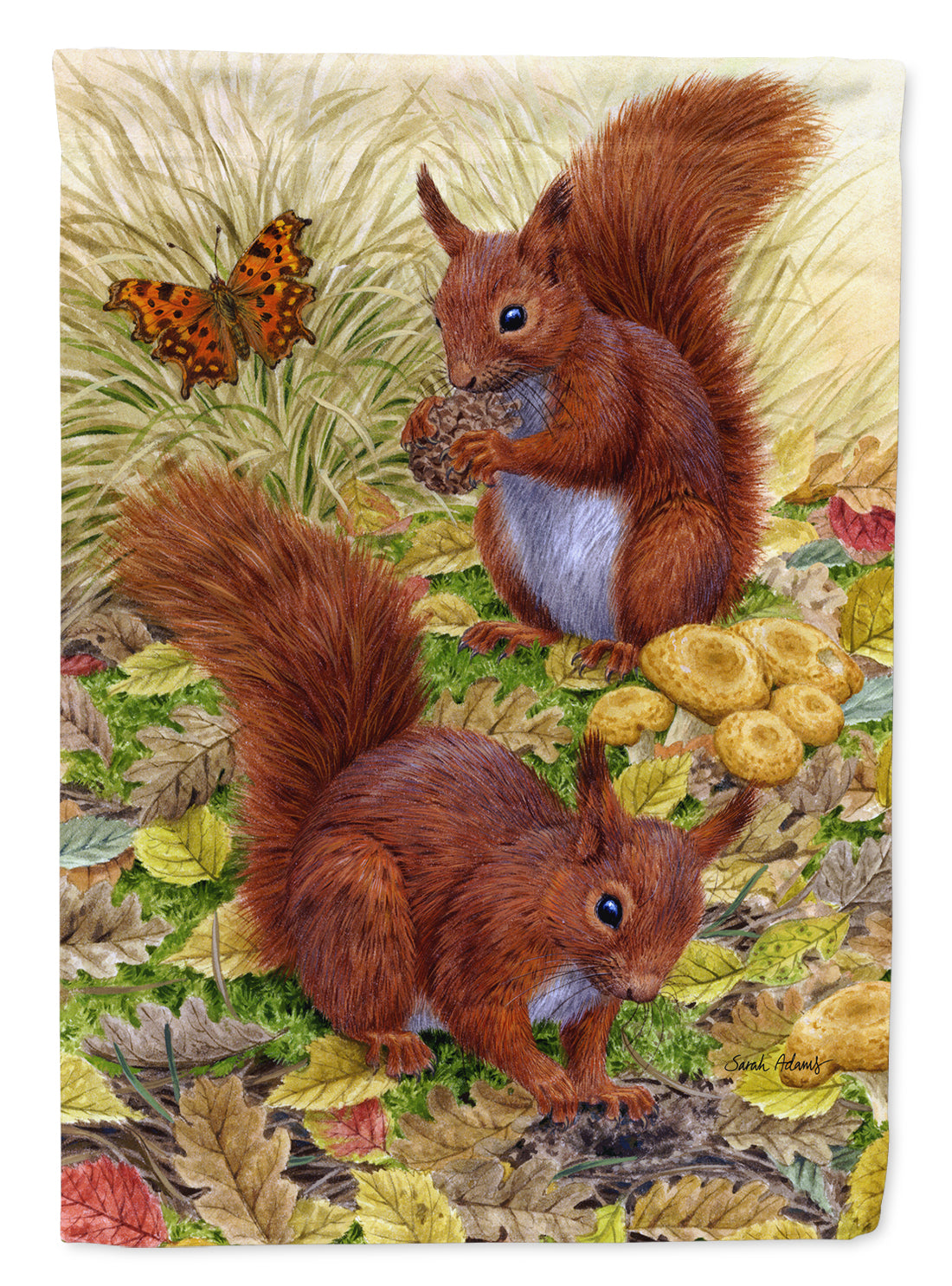 Red Squirrels Garden Flag – Decorative Outdoor Yard Flag ASA2133GF