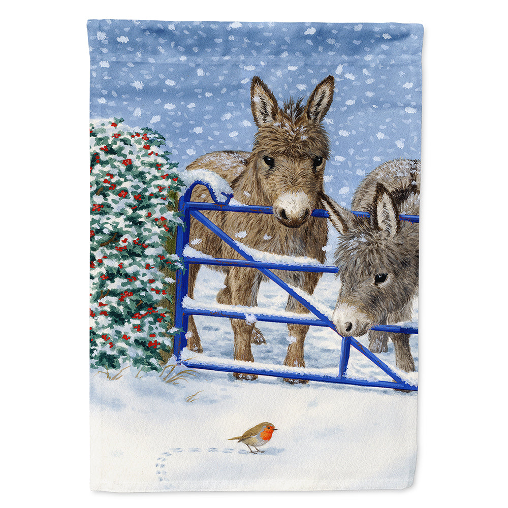 Donkeys and Robin Flag Canvas House Size ASA2159CHF