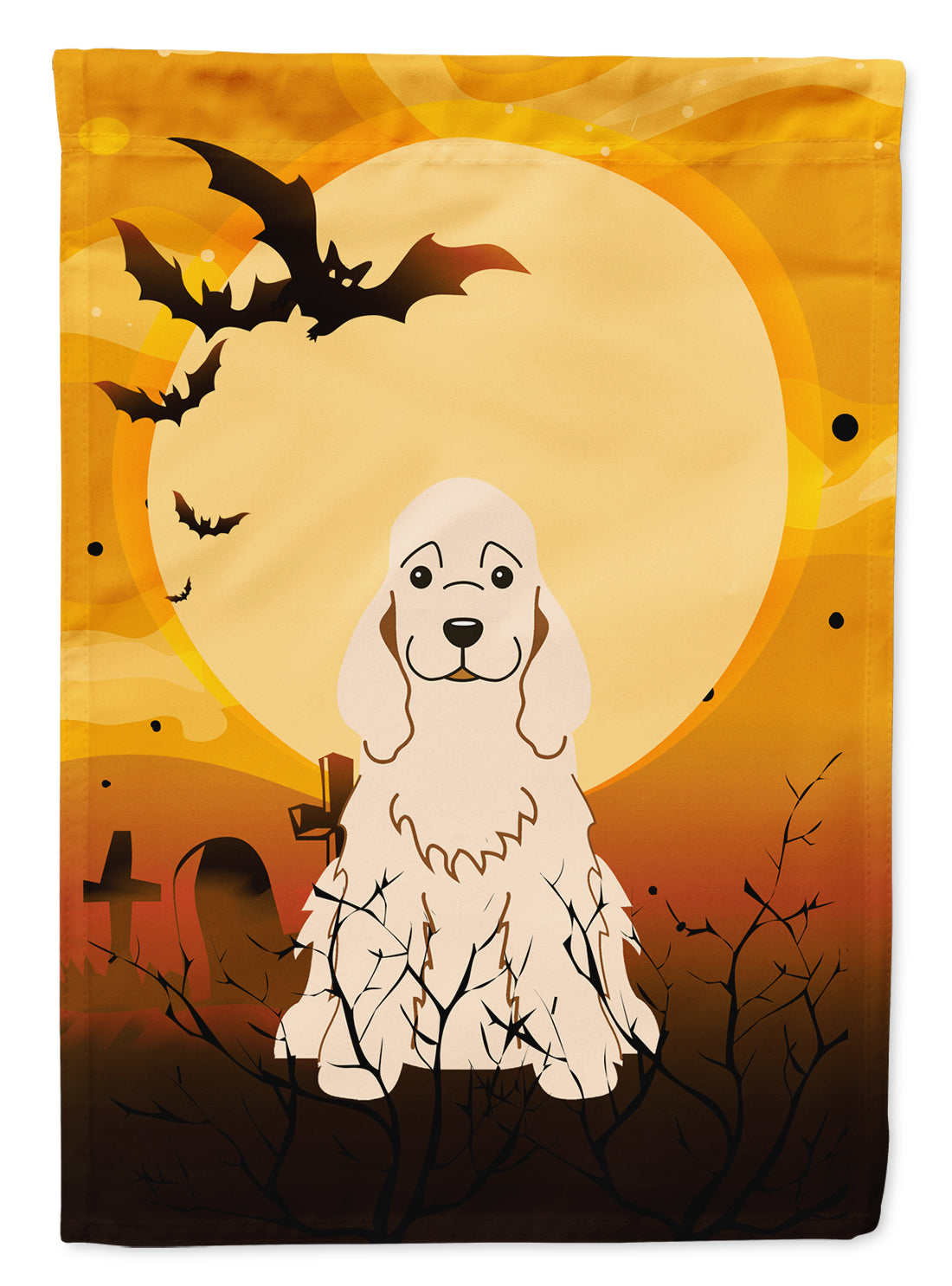 Halloween Cocker Spaniel Buff Garden Flag - Outdoor Decorative Yard Fl