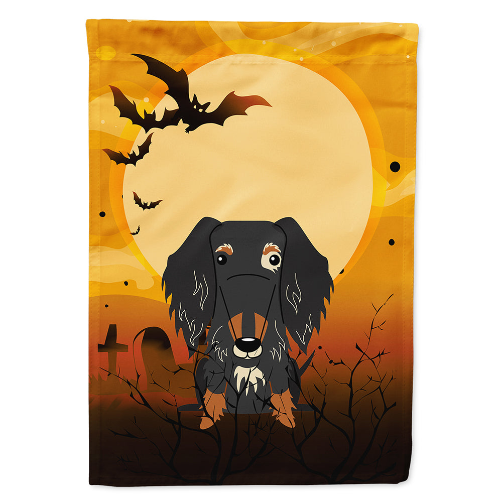 Halloween Wire Haired Dachshund Dapple Flag Canvas House Size BB4394CH