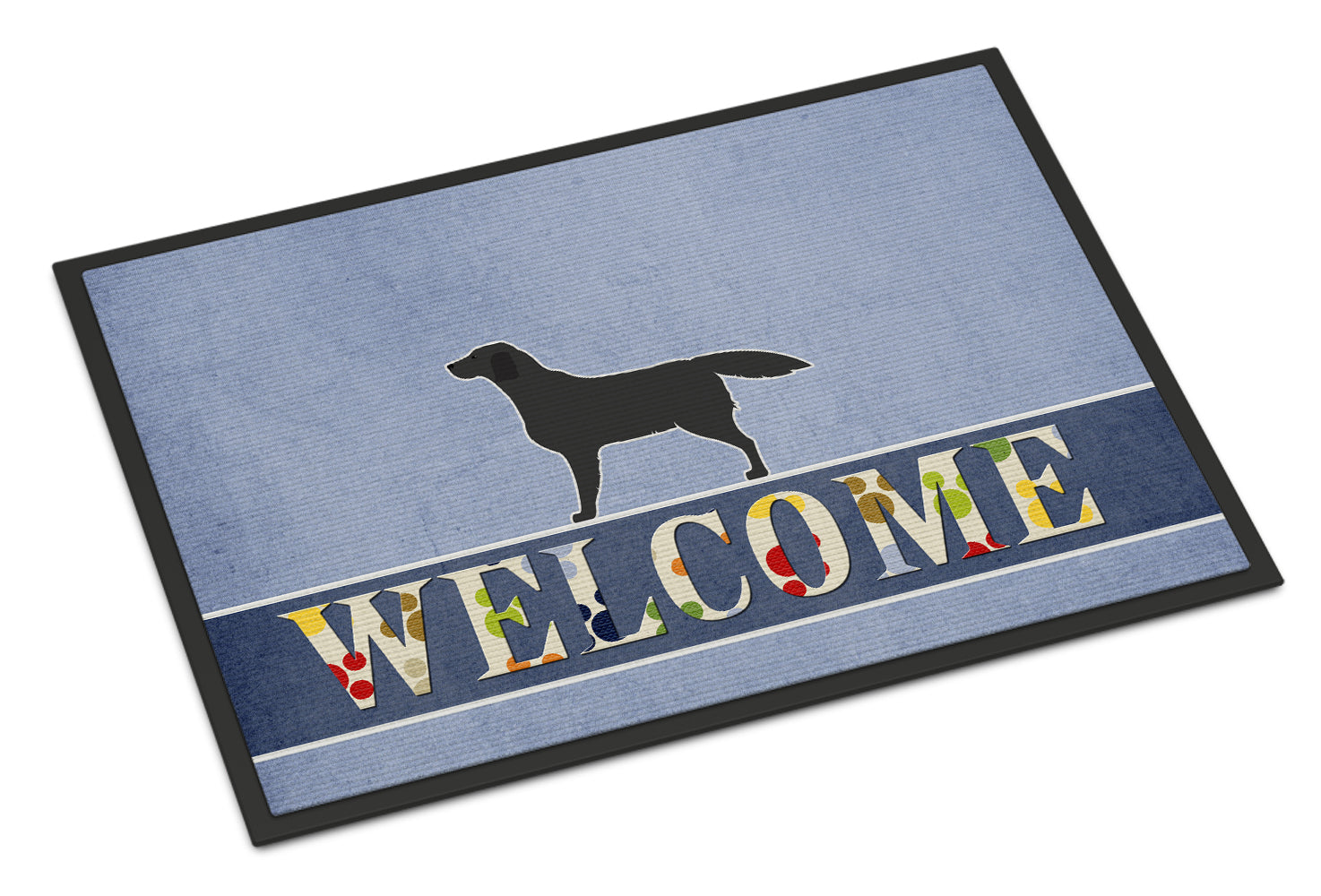Black Labrador Retriever Welcome Doormat - 24x36 Decorative Floor Mat