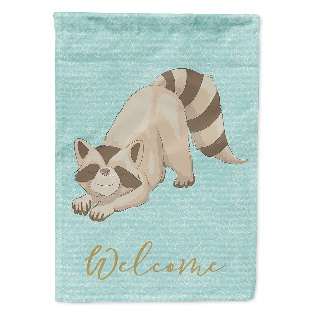Raccoon Welcome Flag Canvas House Size BB8569CHF