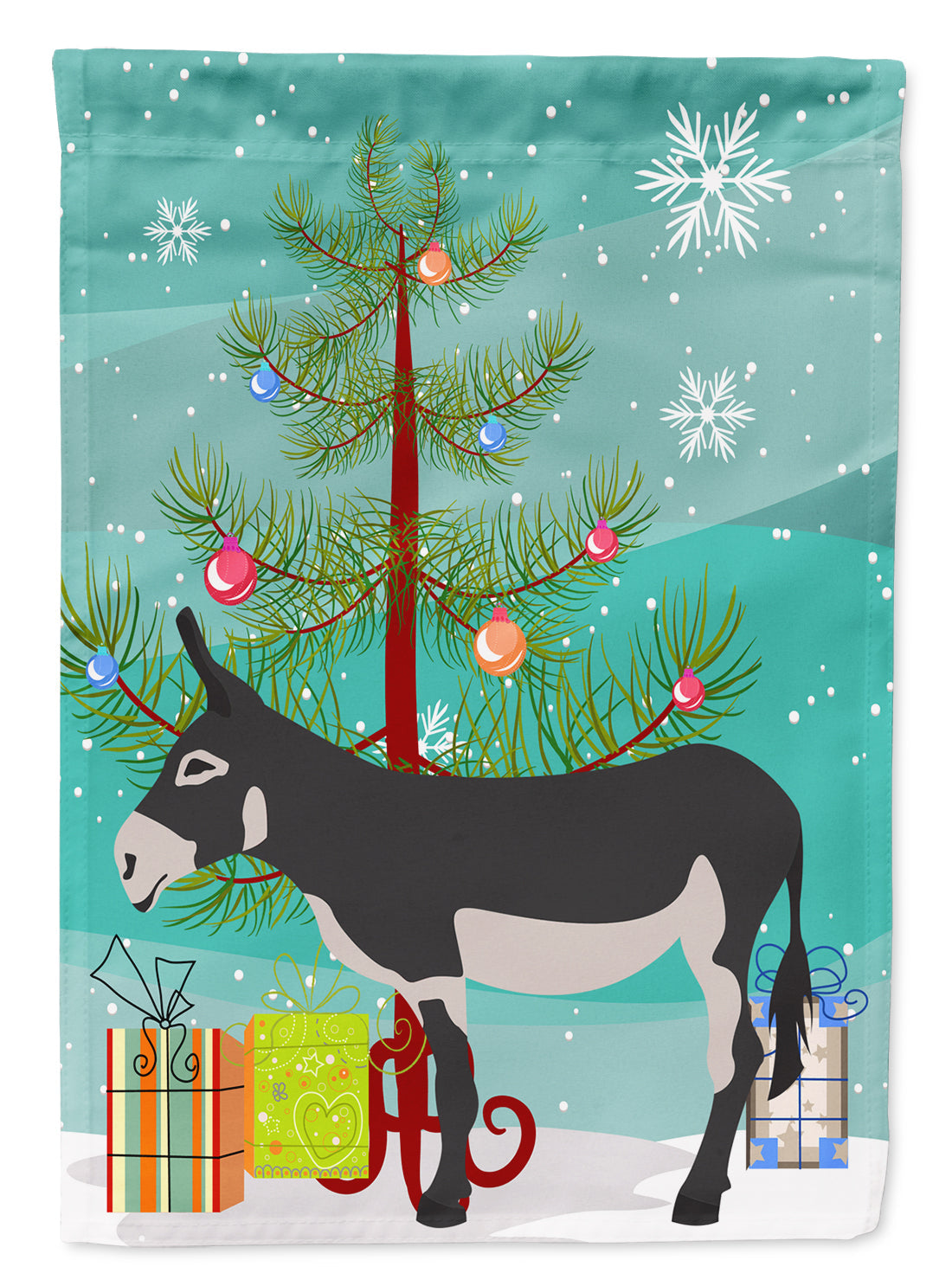 American Mammoth Jack Donkey Christmas Flag Canvas House Size BB9211CH