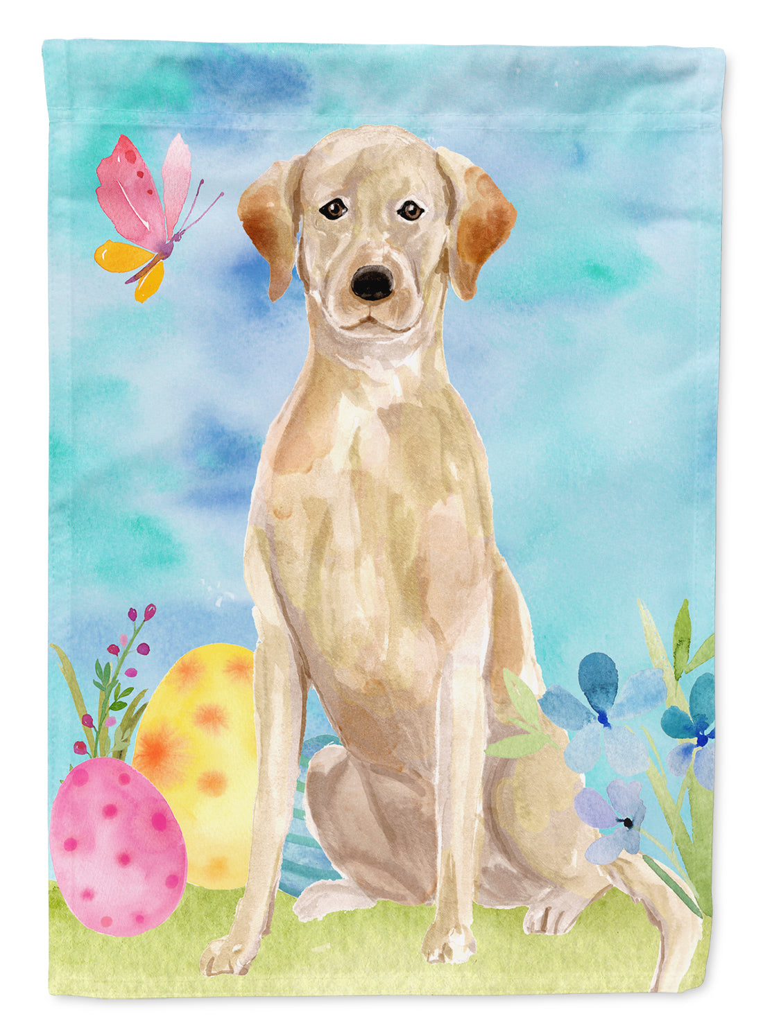 Yellow Labrador Easter Garden Flag - Outdoor Decorative Yard Flag BB96