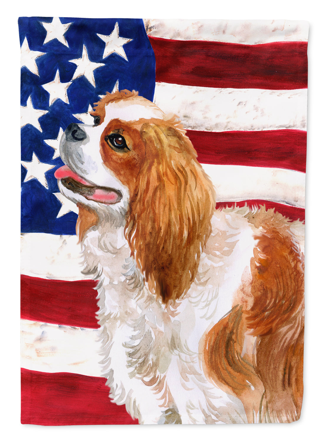 Cavalier Spaniel Patriotic Garden Flag - Outdoor Decorative Yard Flag