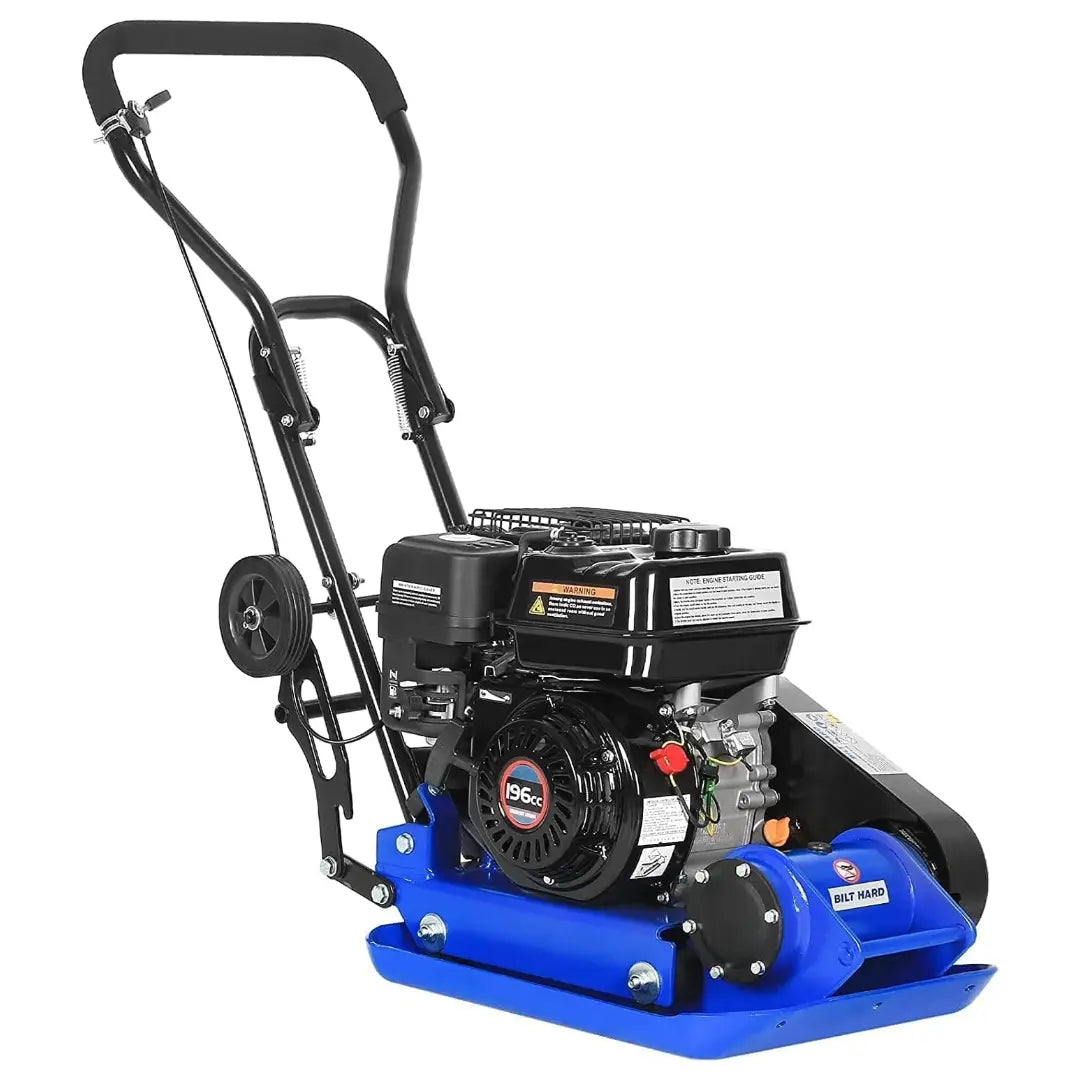 BILT HARD 2500 lbs Plate Compactor – 6.5HP Loncin Gas Engine, 10" Comp