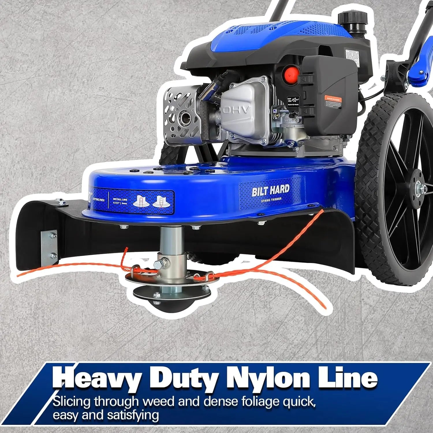 BILT HARD 22" Walk-Behind String Trimmer – 170cc 4-Cycle Gas Engine, H