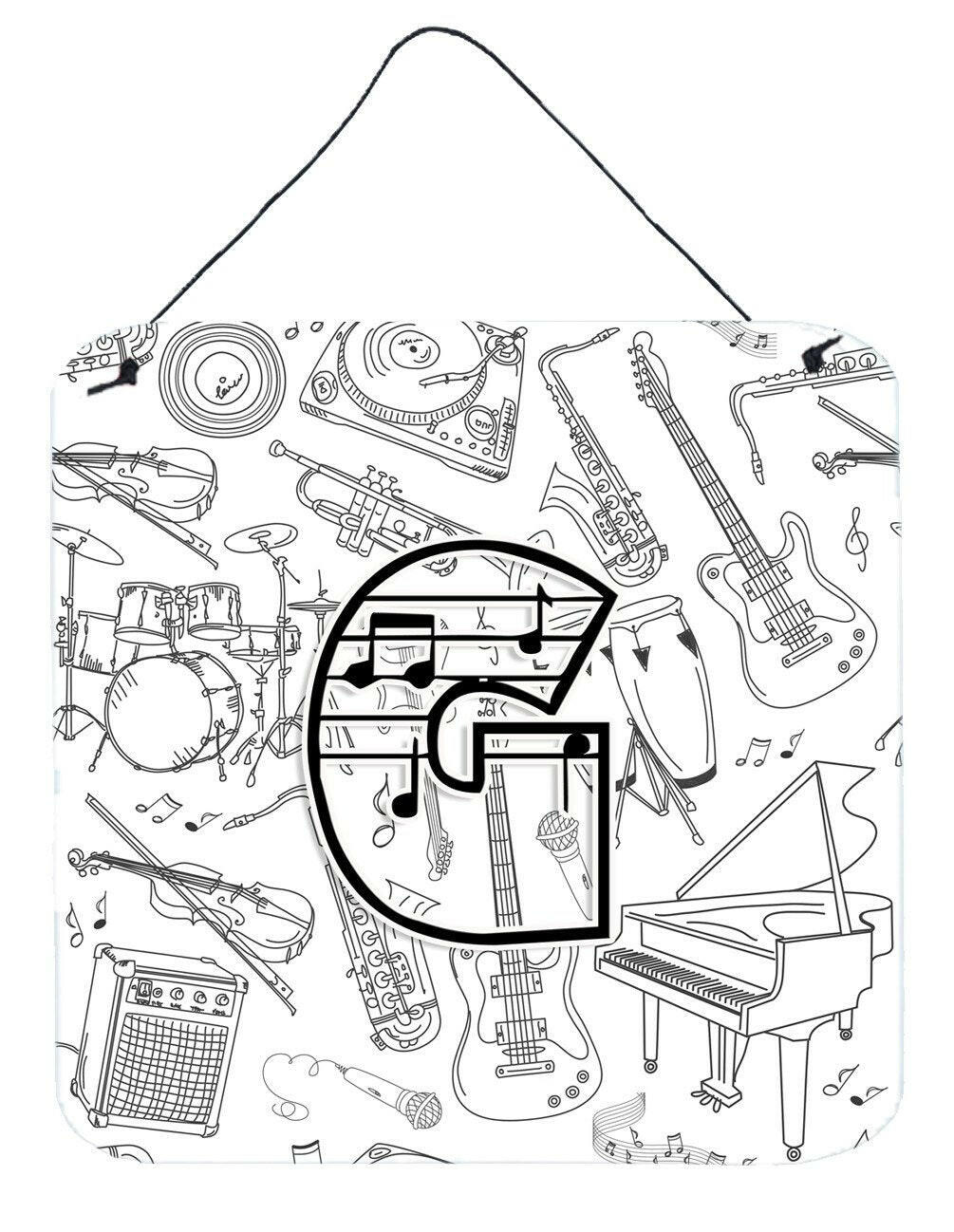 Letter G Musical Note Letters Wall or Door Hanging Prints CJ2007-GDS66