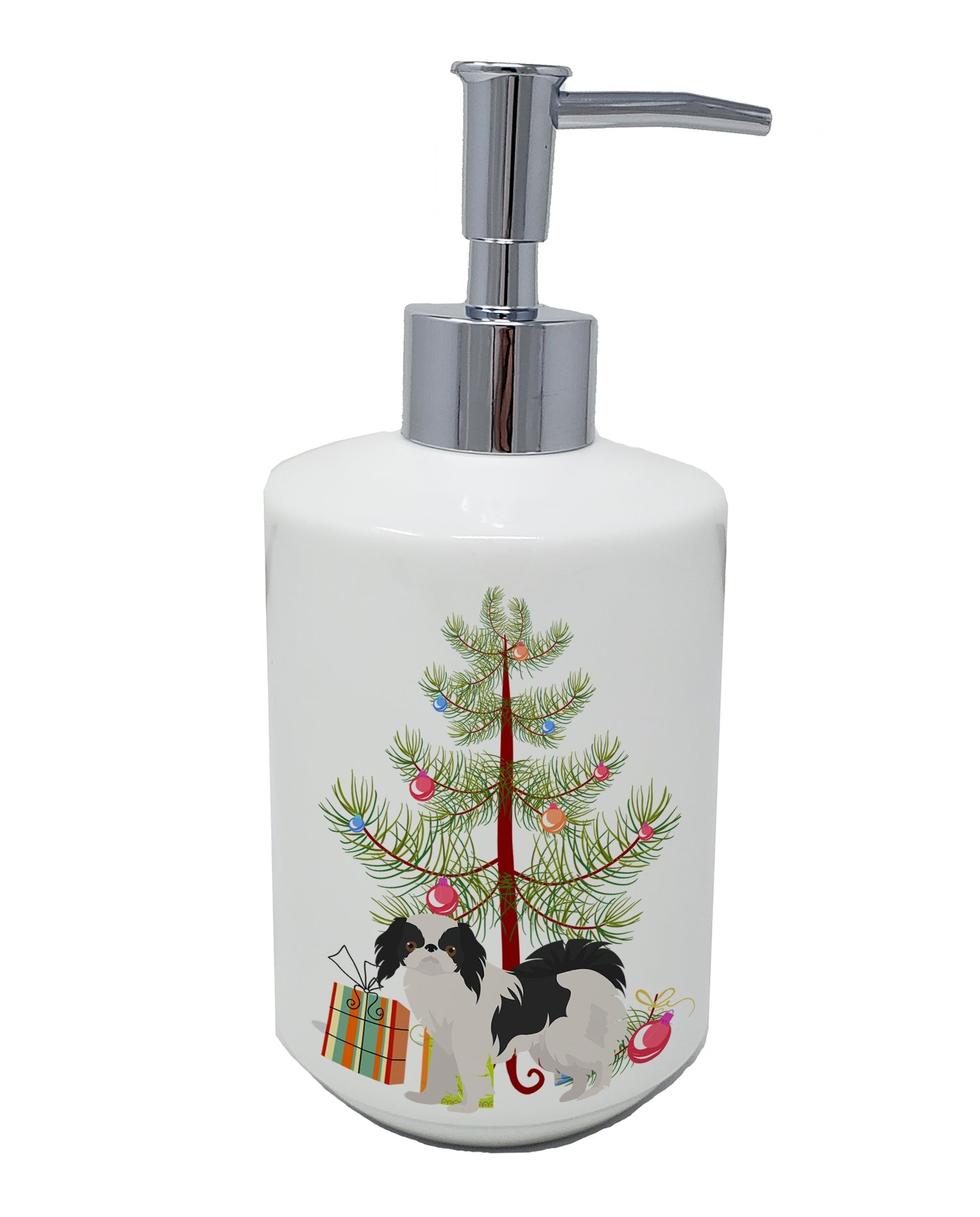 Japanese Chin Christmas Tree Ceramic Soap Dispenser