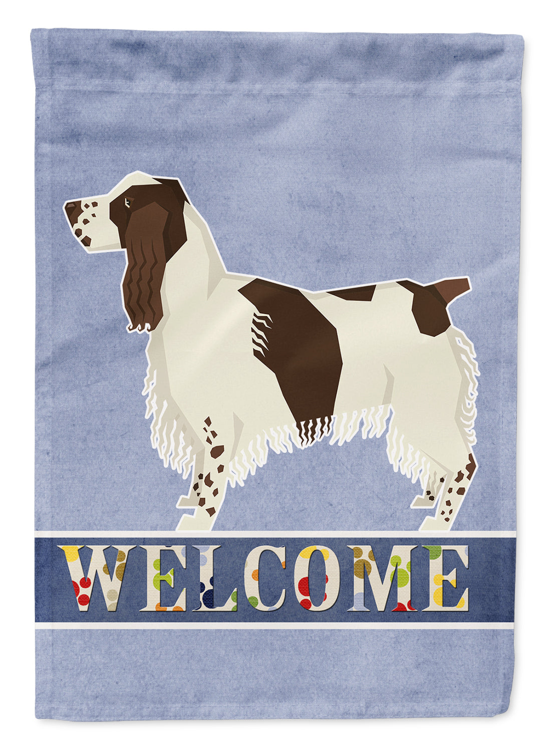 English Springer Spaniel Welcome Garden Flag - Outdoor Decorative Yard