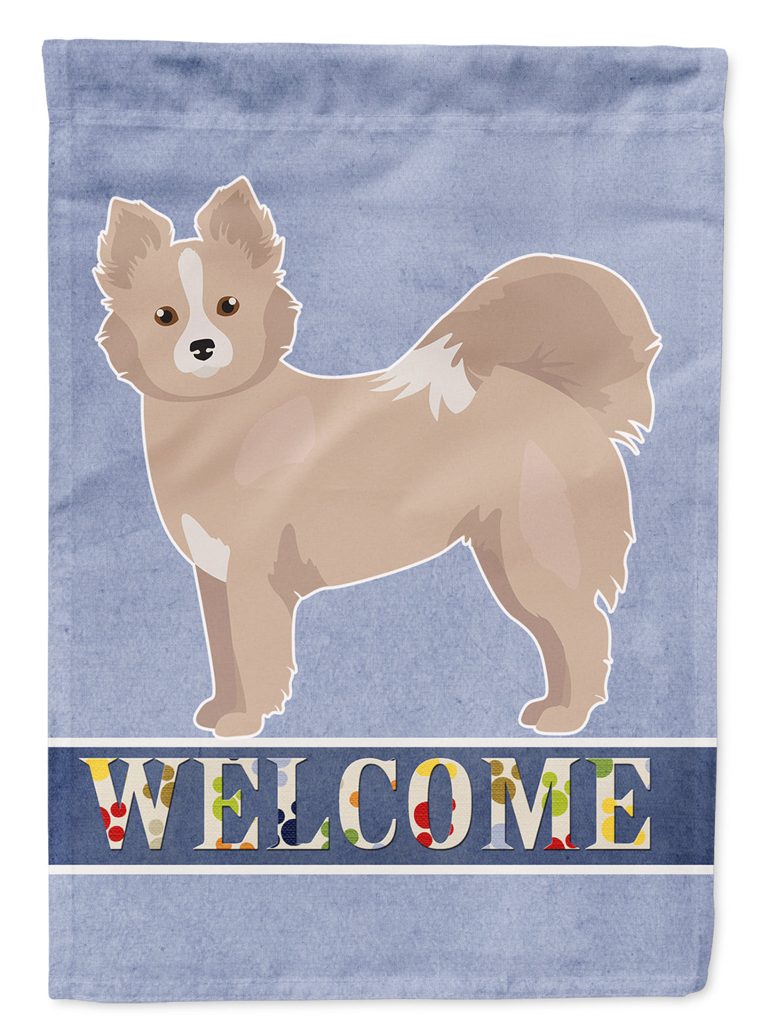 Tan Pomchi Welcome Flag Canvas House Size CK3766CHF