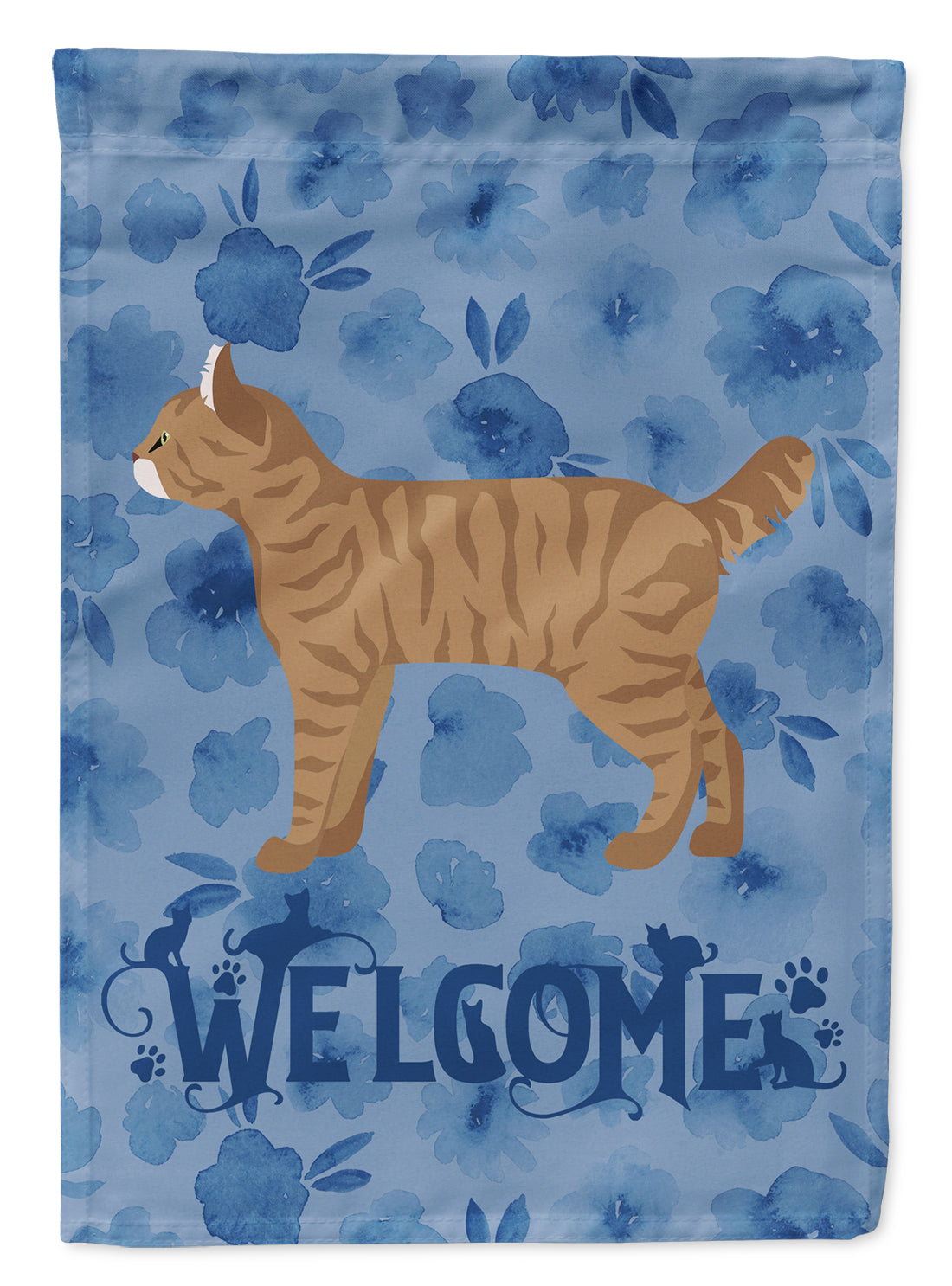 Highlander Lynx #1 Cat Welcome Flag Canvas House Size CK4896CHF