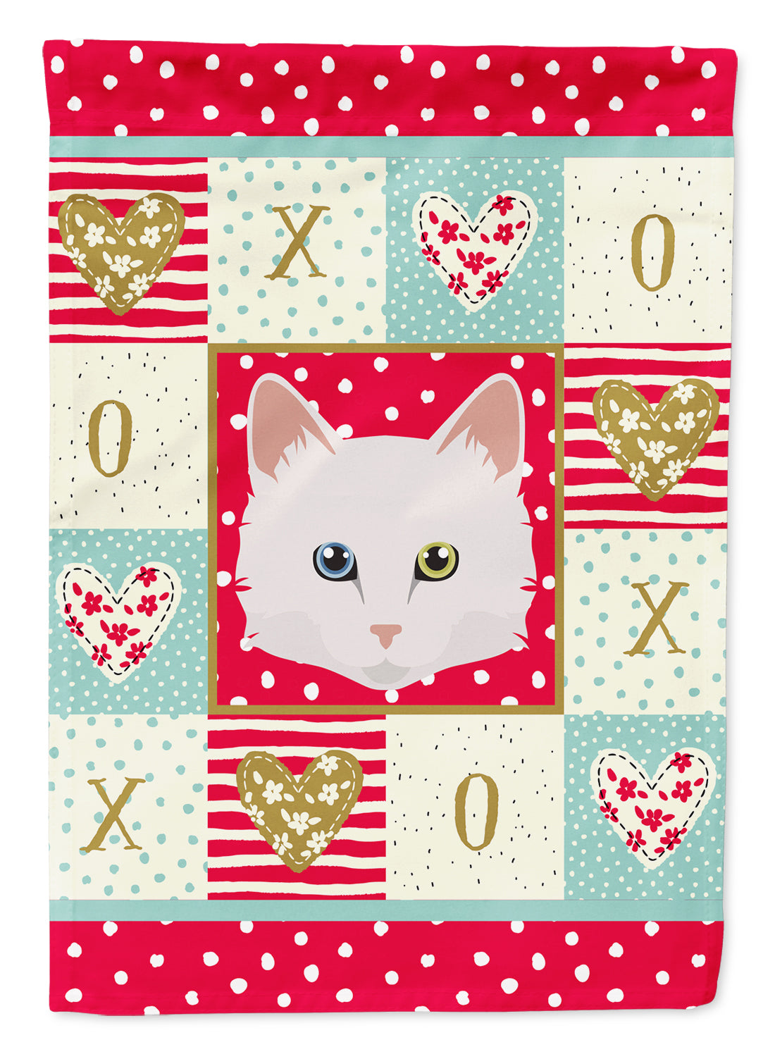 Turkish Angora Cat Garden Flag - Outdoor Decorative Yard Flag CK5175GF