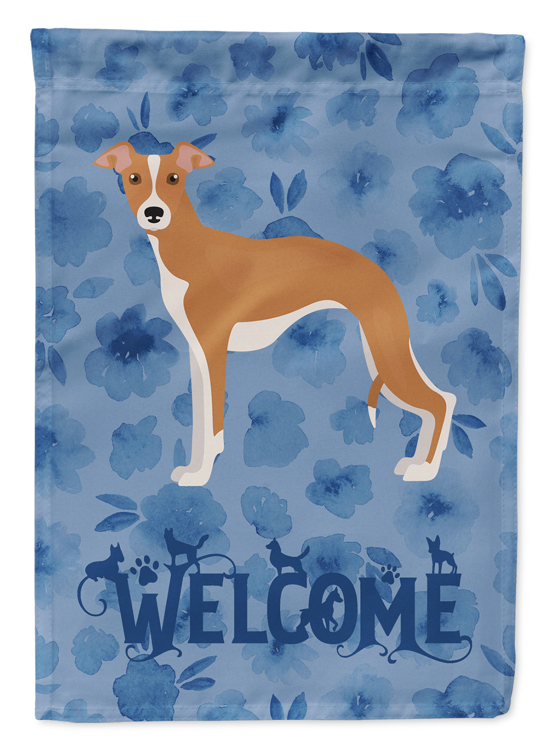 Italian Greyhound #2 Welcome Garden Flag - Outdoor Decorative Yard Fla