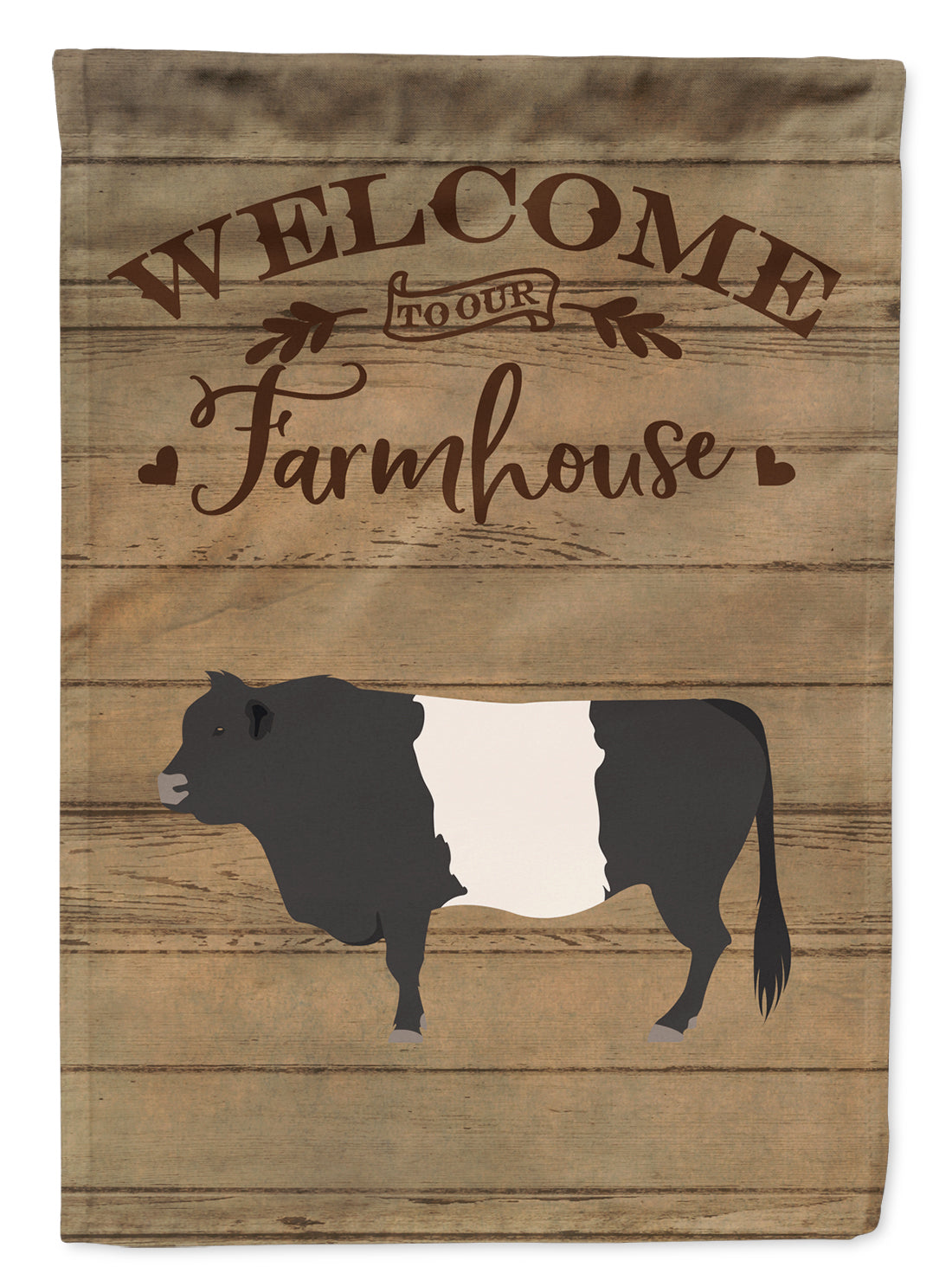 Belted Galloway Cow Welcome Garden Flag – Decorative Outdoor Yard Flag