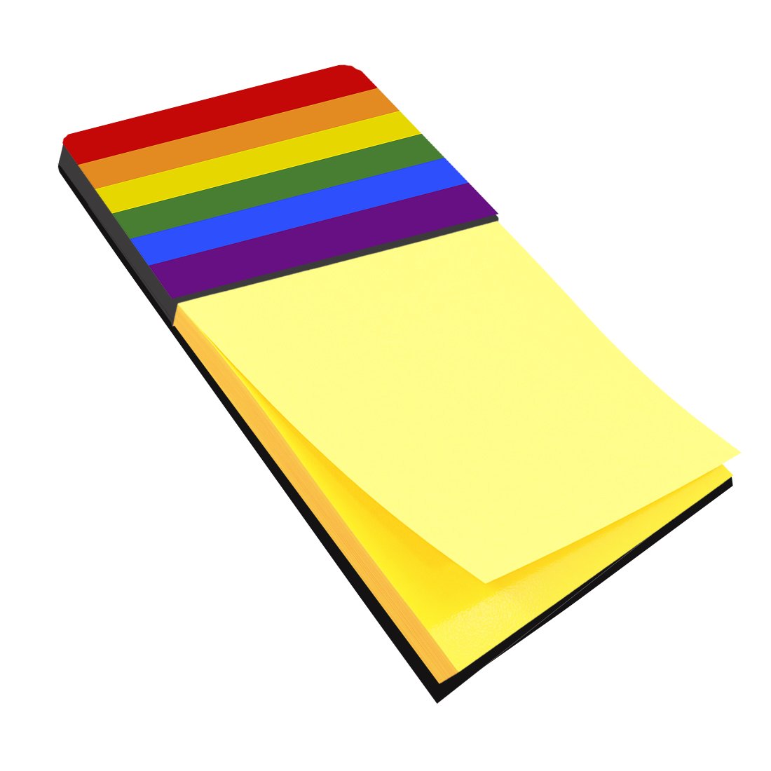 Gay Pride Sticky Note Holder- Refiilable Desk Accessory Note Pad