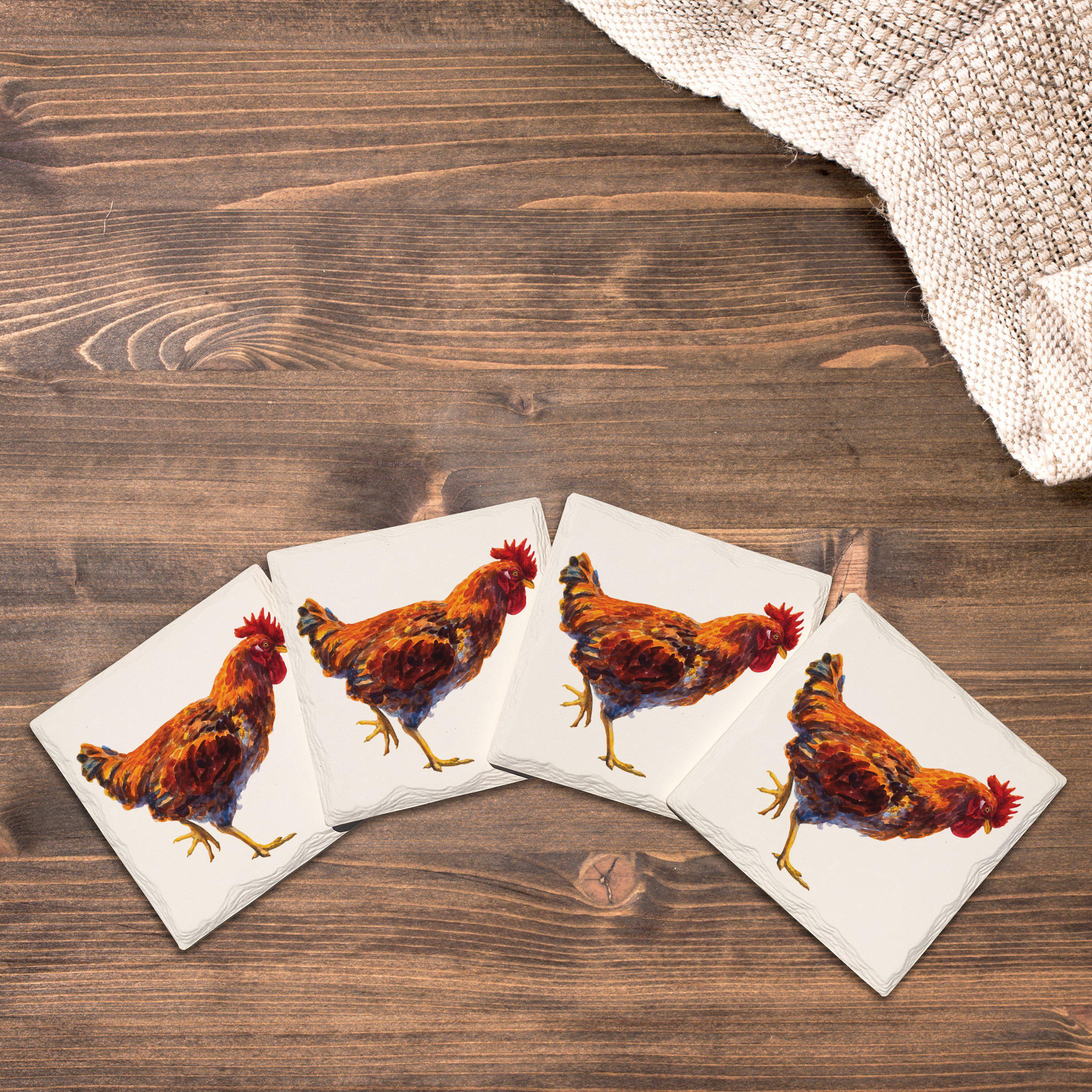 Farmhouse Rooster | Drink Coaster Set
