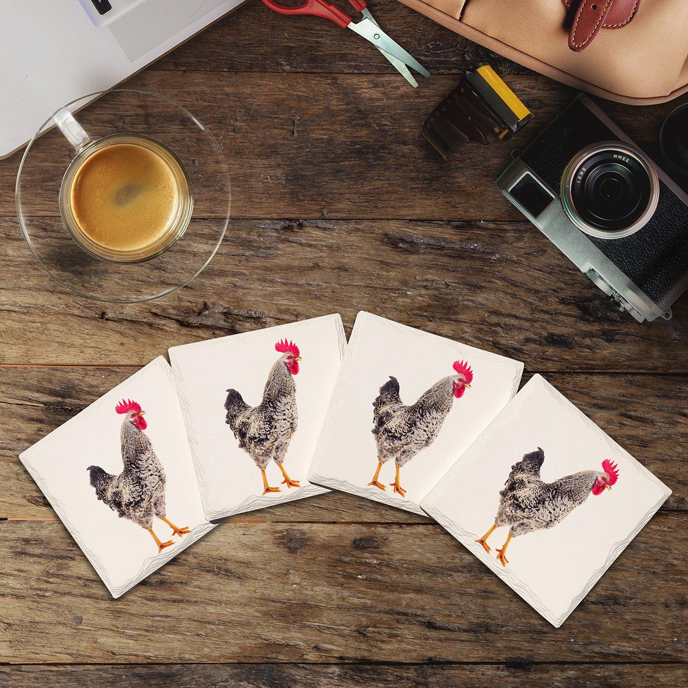 Farmhouse Rooster | Drink Coaster Set