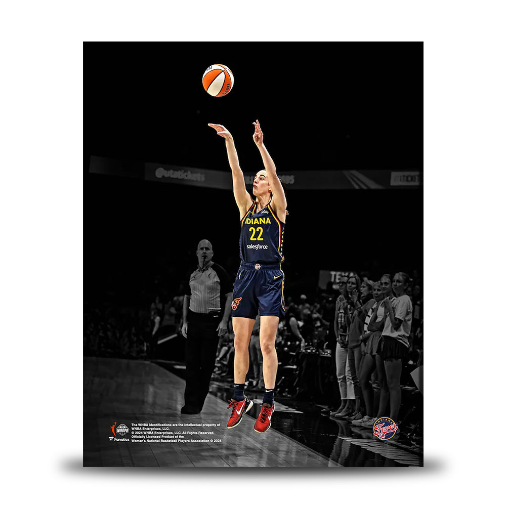 Caitlin Clark Shooting Action Indiana Fever 8" x 10" WNBA Blackout Bas