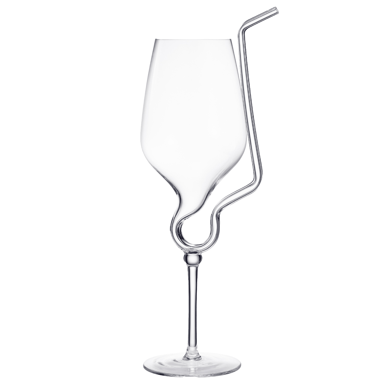 Straw Wine Glass, Spiral Vampire Wine Glass | 16oz | Stemmed Wine Glas