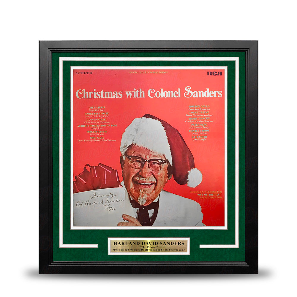 Colonel Harland David Sanders Kentucky Fried Chicken Autographed Frame