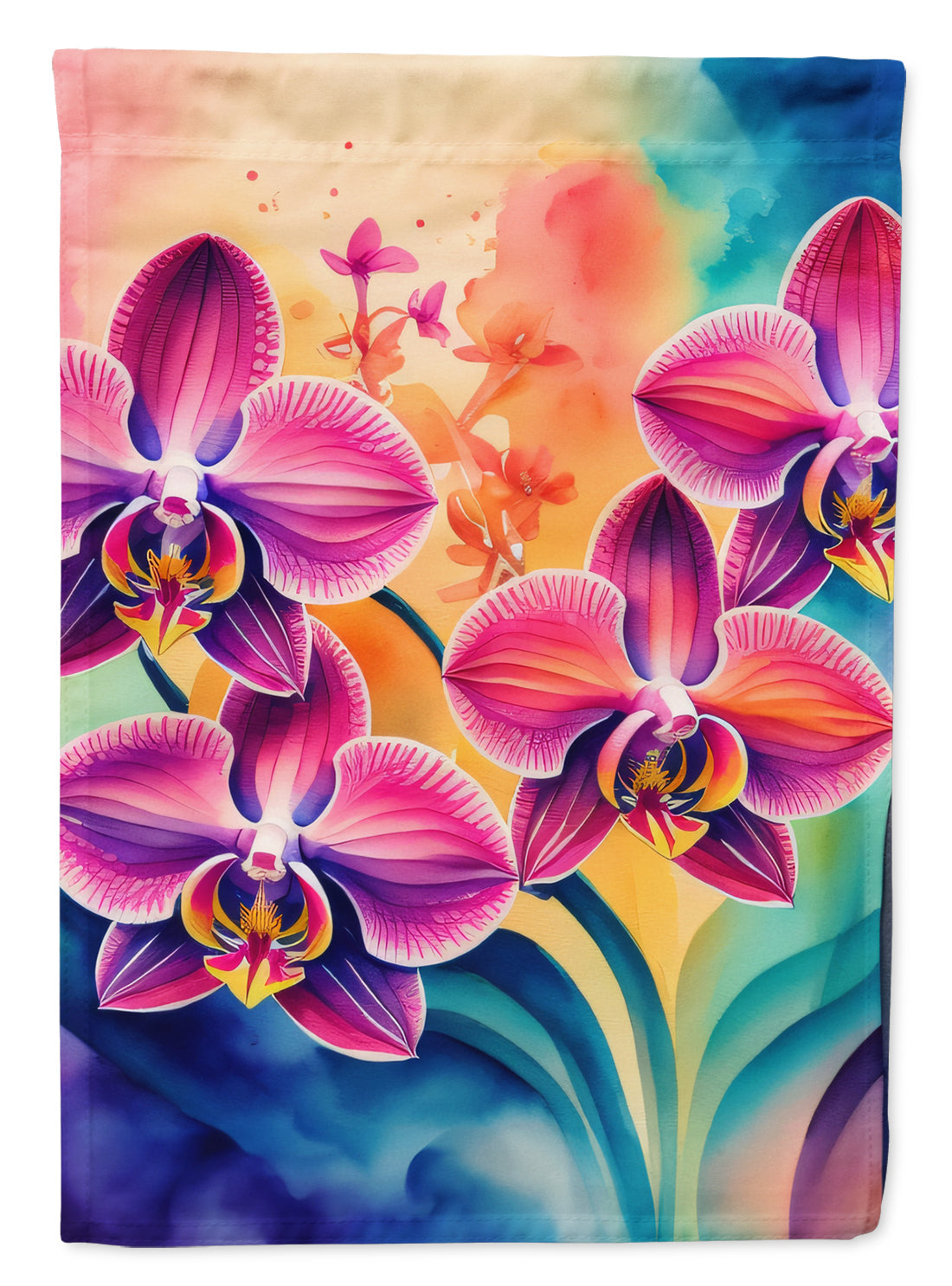Orchids in Color Garden Flag – Outdoor Decorative Yard Flag