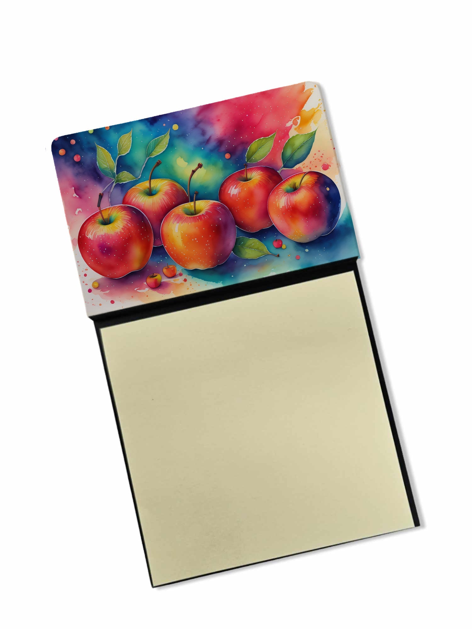 Colorful Apples Sticky Note Holder- Refiilable Desk Accessory Note Pad